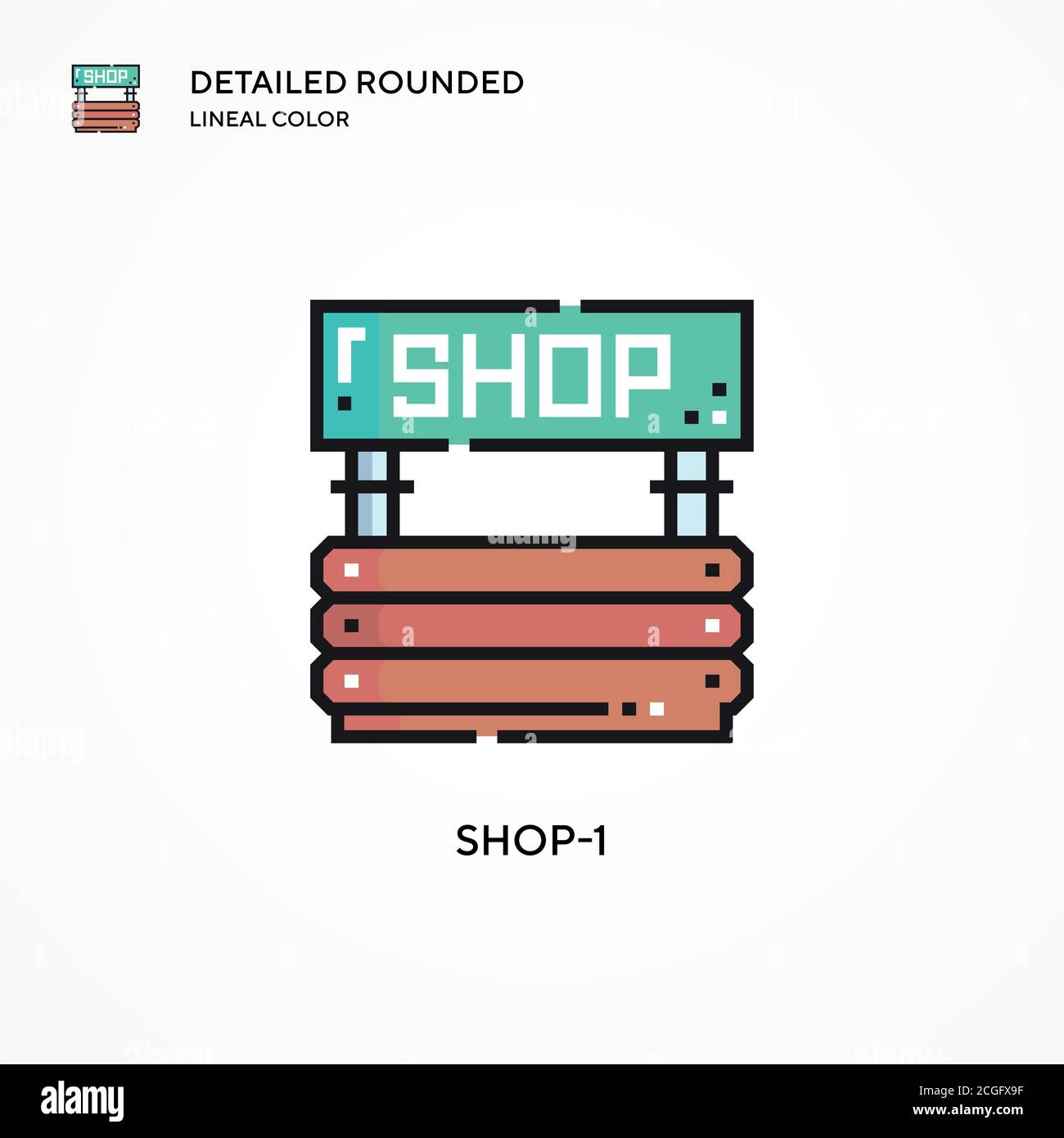Shop-1 vector icon. Modern vector illustration concepts. Easy to edit ...