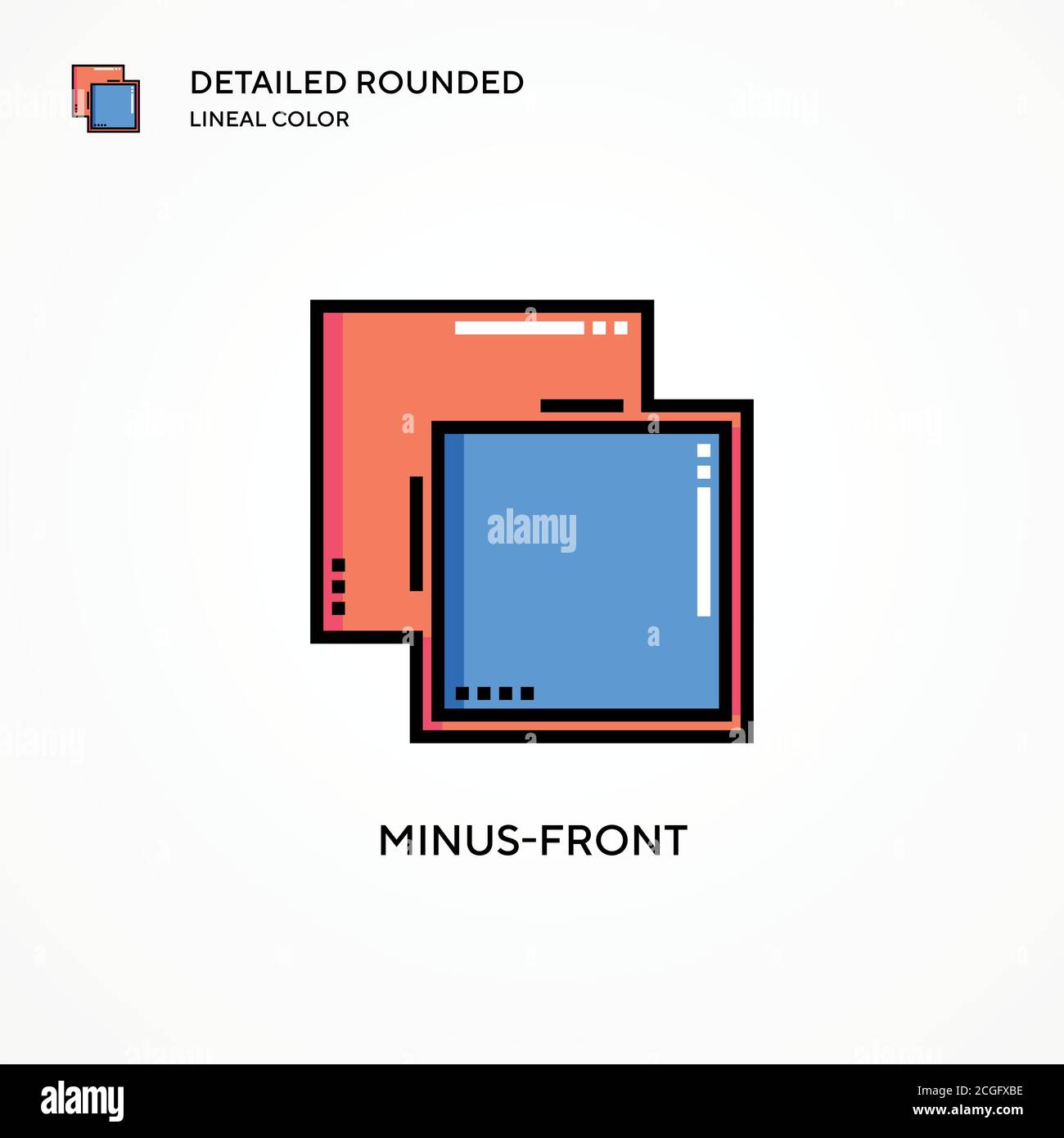 Minus-front vector icon. Modern vector illustration concepts. Easy to ...