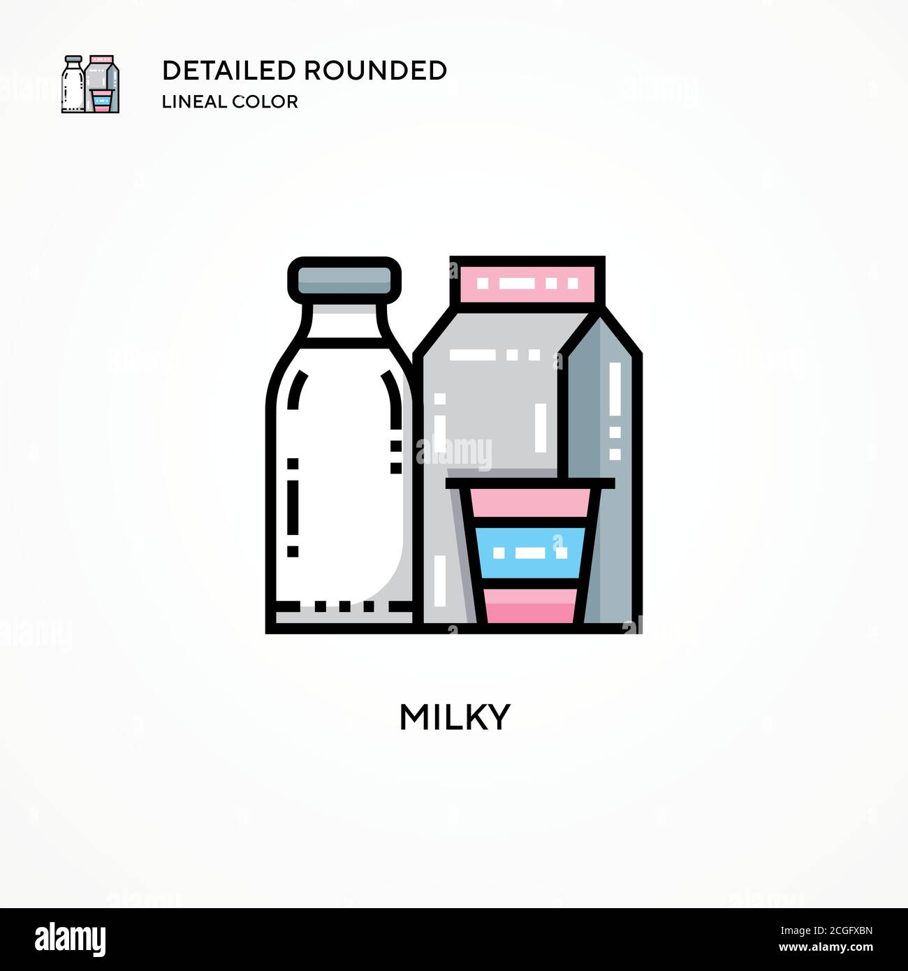 Milky vector icon. Modern vector illustration concepts. Easy to edit ...