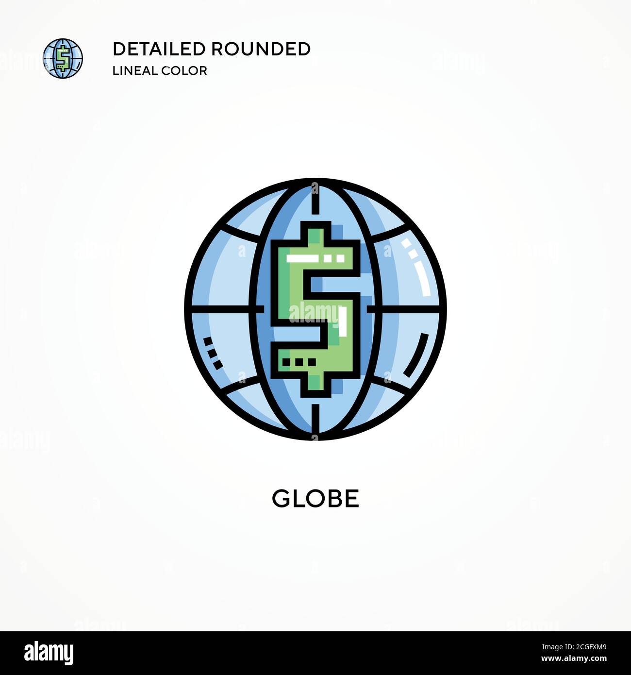 Globe vector icon. Modern vector illustration concepts. Easy to edit ...