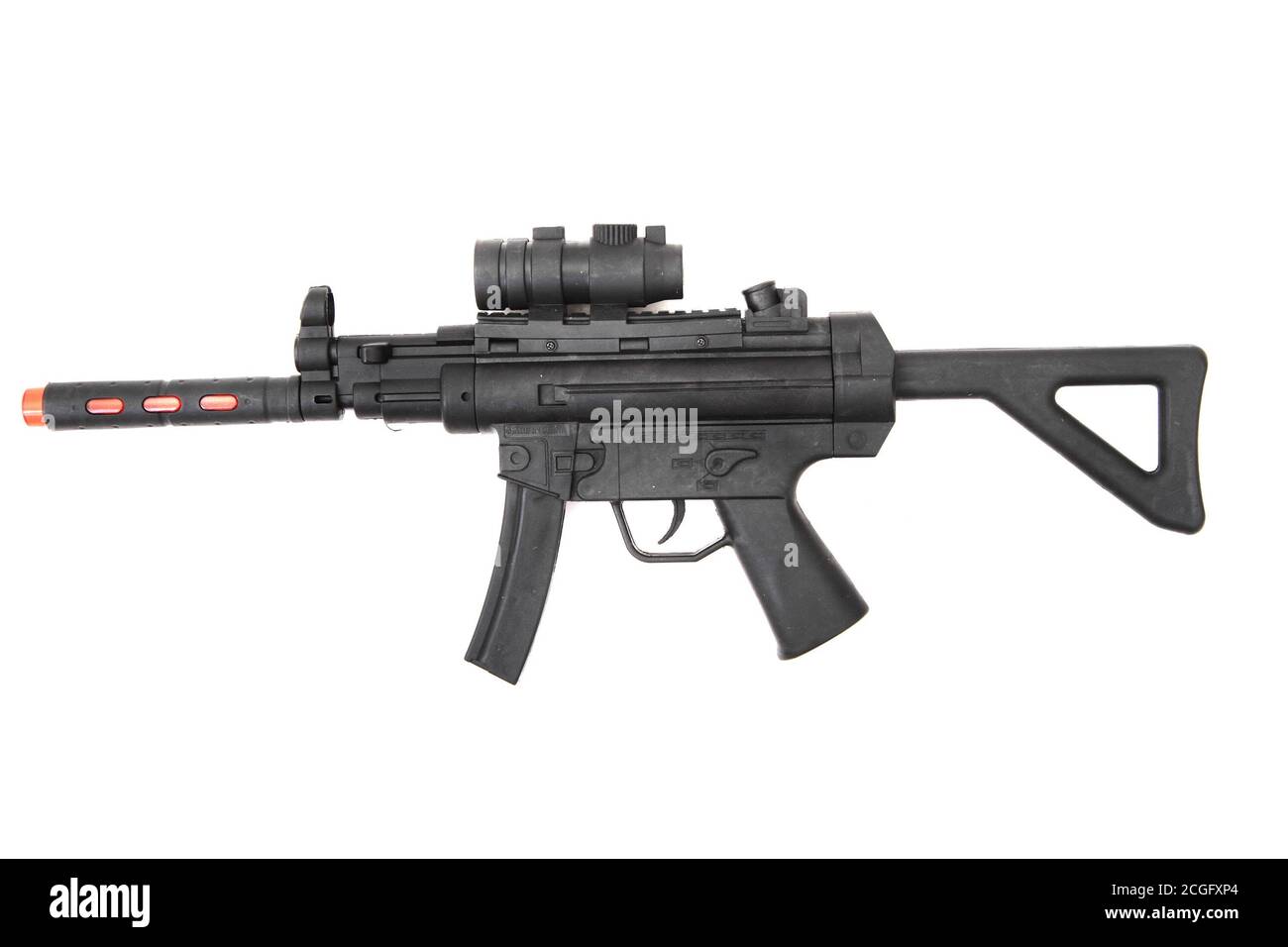 automatic gun (toy) isolated on the white background Stock Photo - Alamy