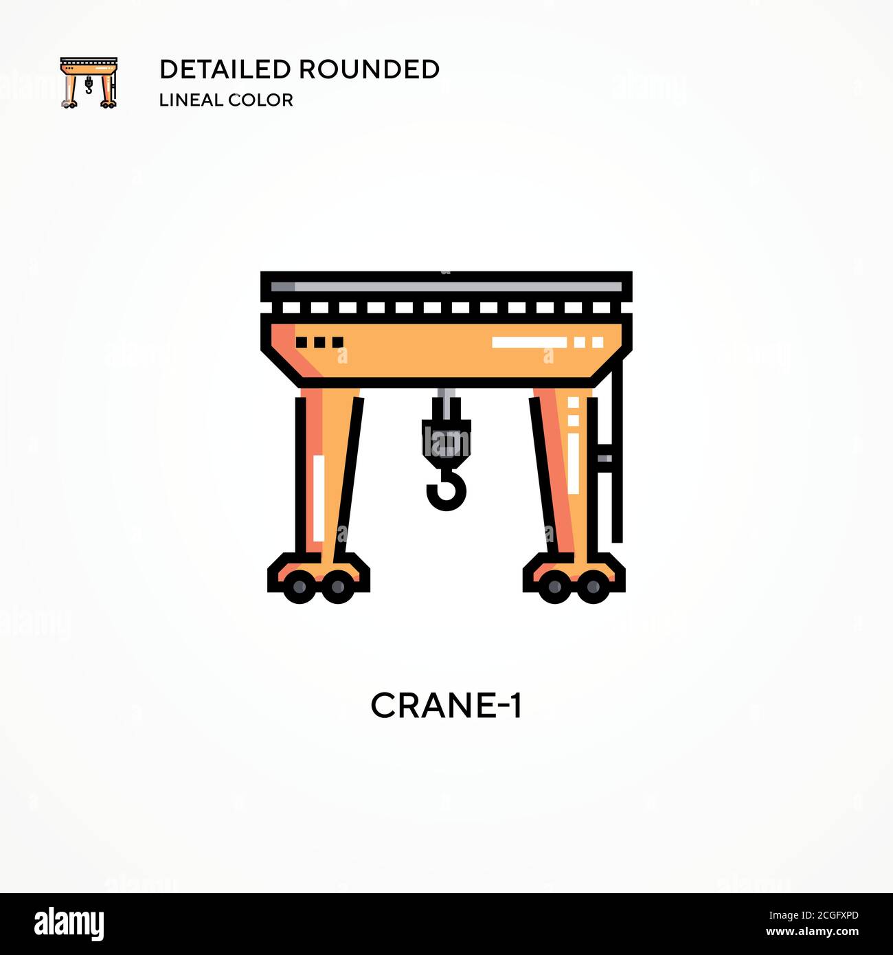 Crane-1 vector icon. Modern vector illustration concepts. Easy to edit ...