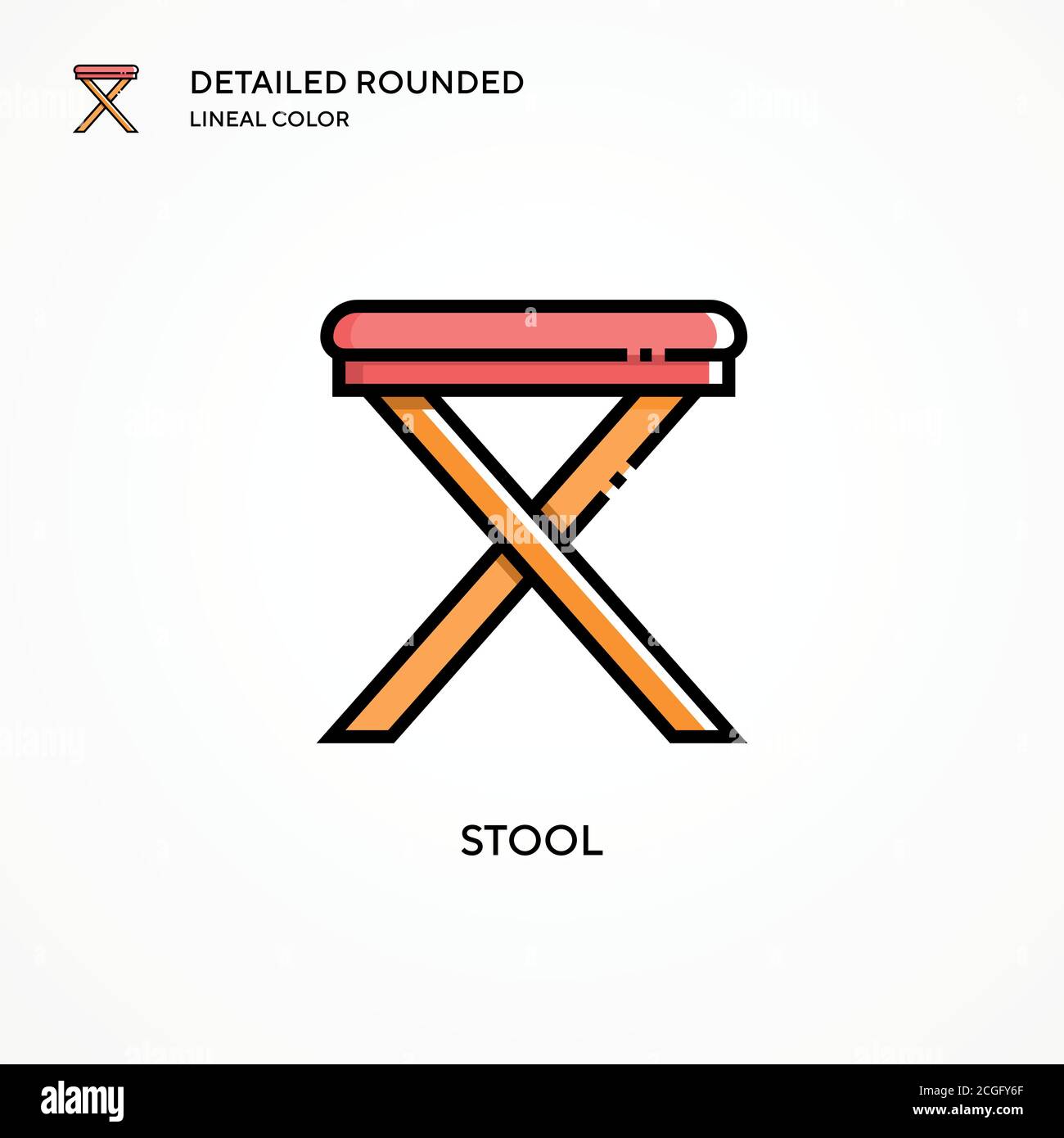 Stool vector icon. Modern vector illustration concepts. Easy to edit ...