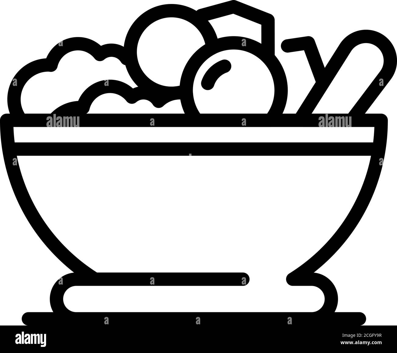 Greek salad icon, outline style Stock Vector Image & Art - Alamy