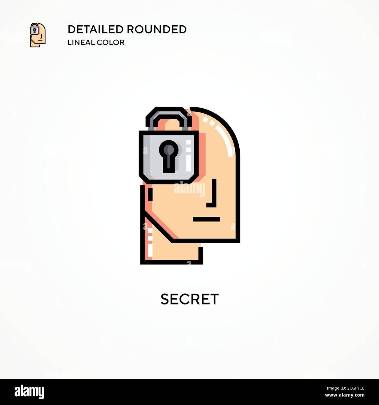 Secret vector icon. Modern vector illustration concepts. Easy to edit ...