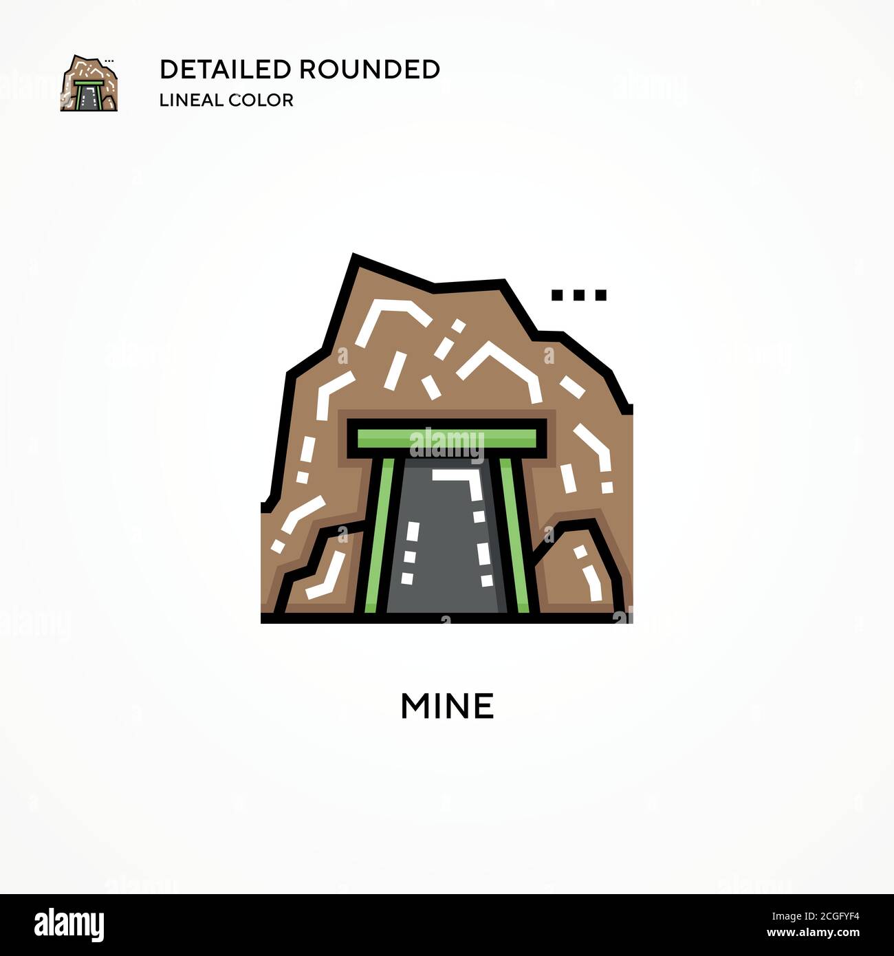 Mine vector icon. Modern vector illustration concepts. Easy to edit and ...