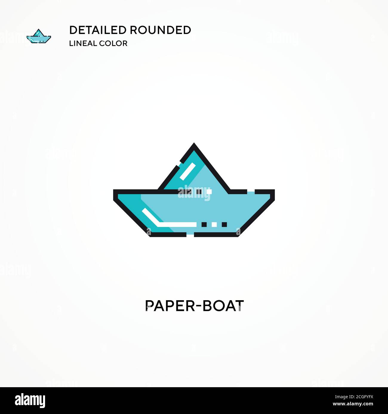 Paper-boat vector icon. Modern vector illustration concepts. Easy to ...