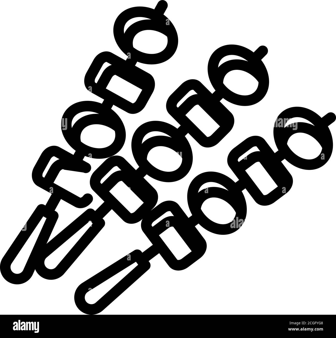 Greek bbq sticks icon, outline style Stock Vector Image & Art - Alamy
