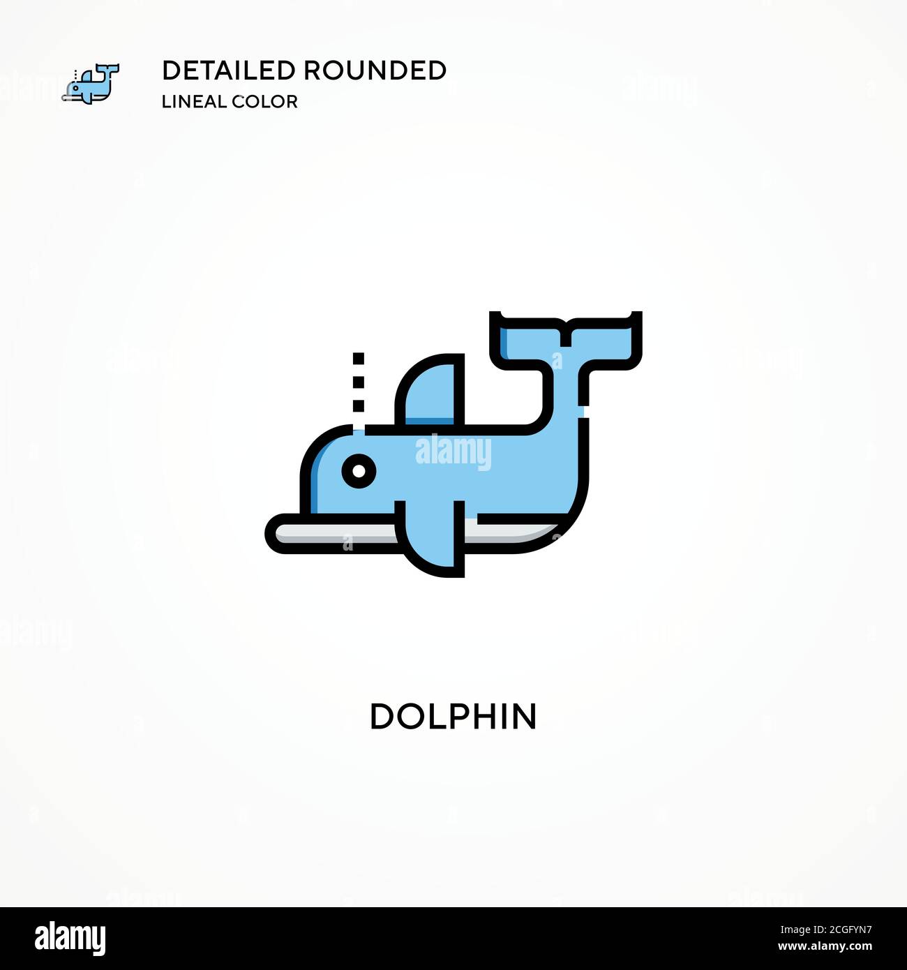 Dolphin vector icon. Modern vector illustration concepts. Easy to edit ...