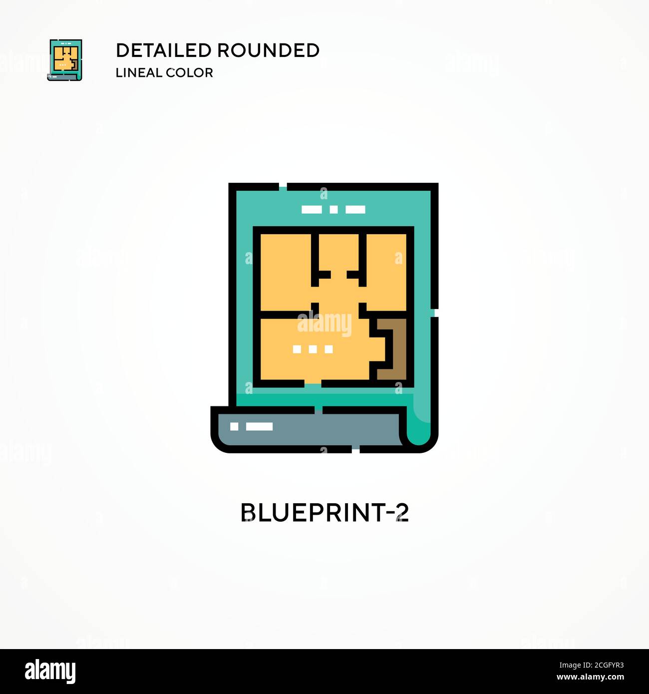 Blueprint-2 vector icon. Modern vector illustration concepts. Easy to ...