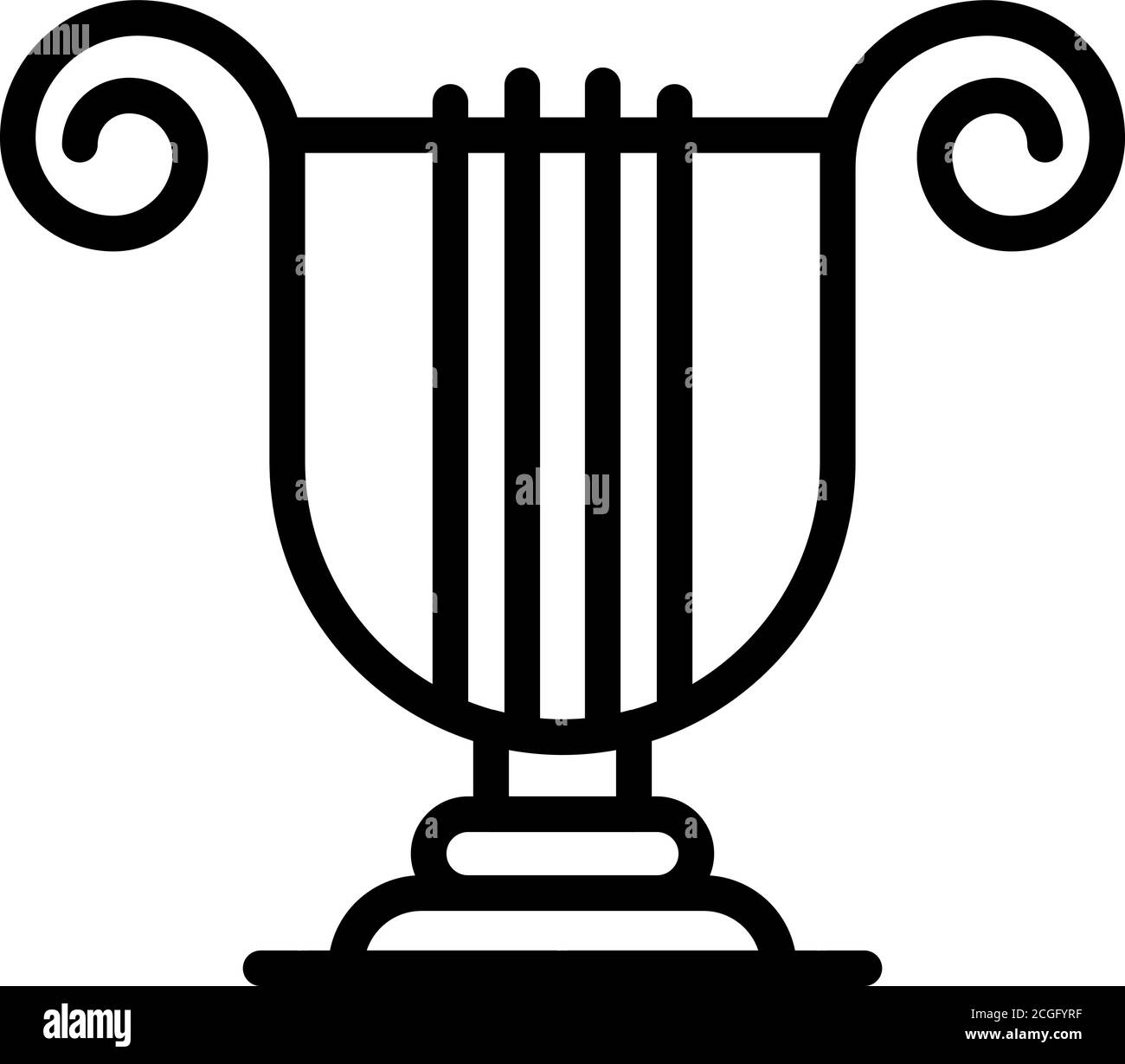 Greek ancient harp icon, outline style Stock Vector Image & Art - Alamy