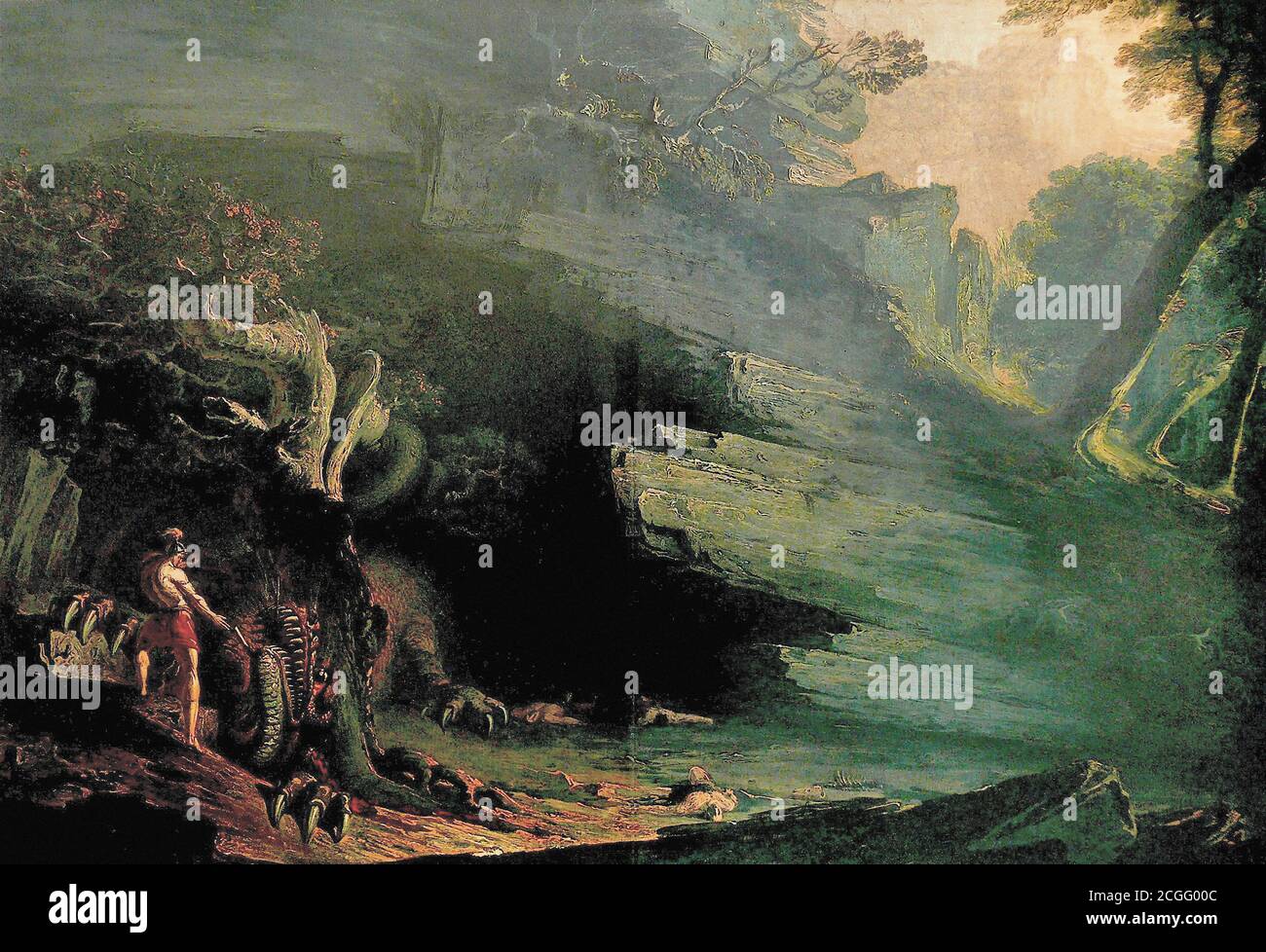 Martin John - Cadmus and the Dragon - British School - 19th Century ...