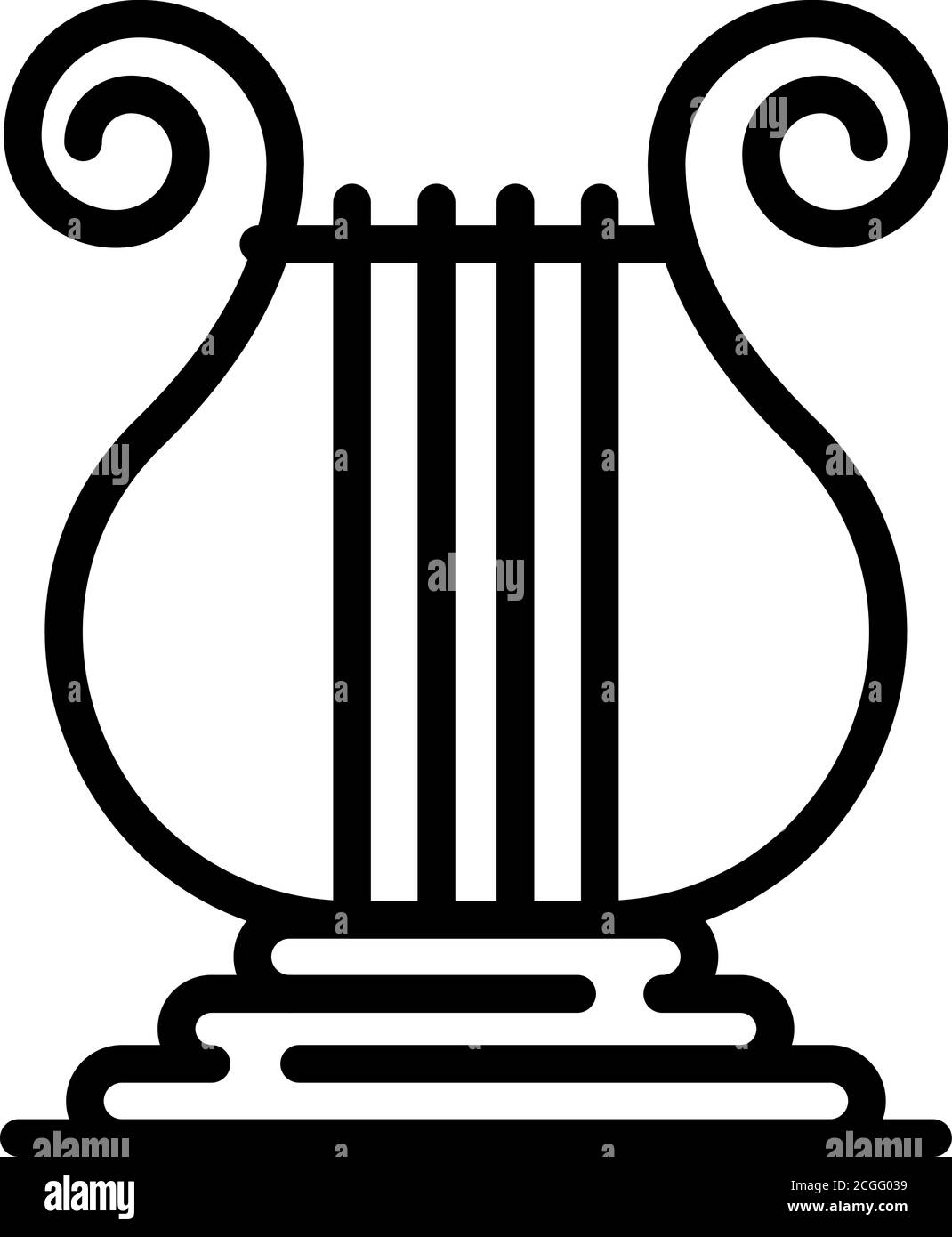 Greek harp icon, outline style Stock Vector Image & Art - Alamy
