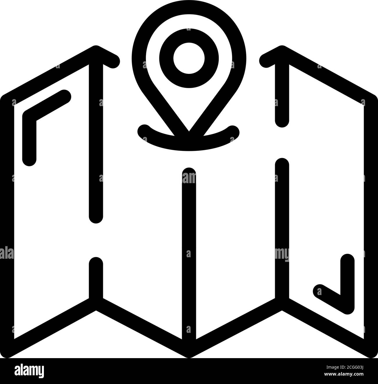 Quiet space map location icon, outline style Stock Vector Image & Art ...