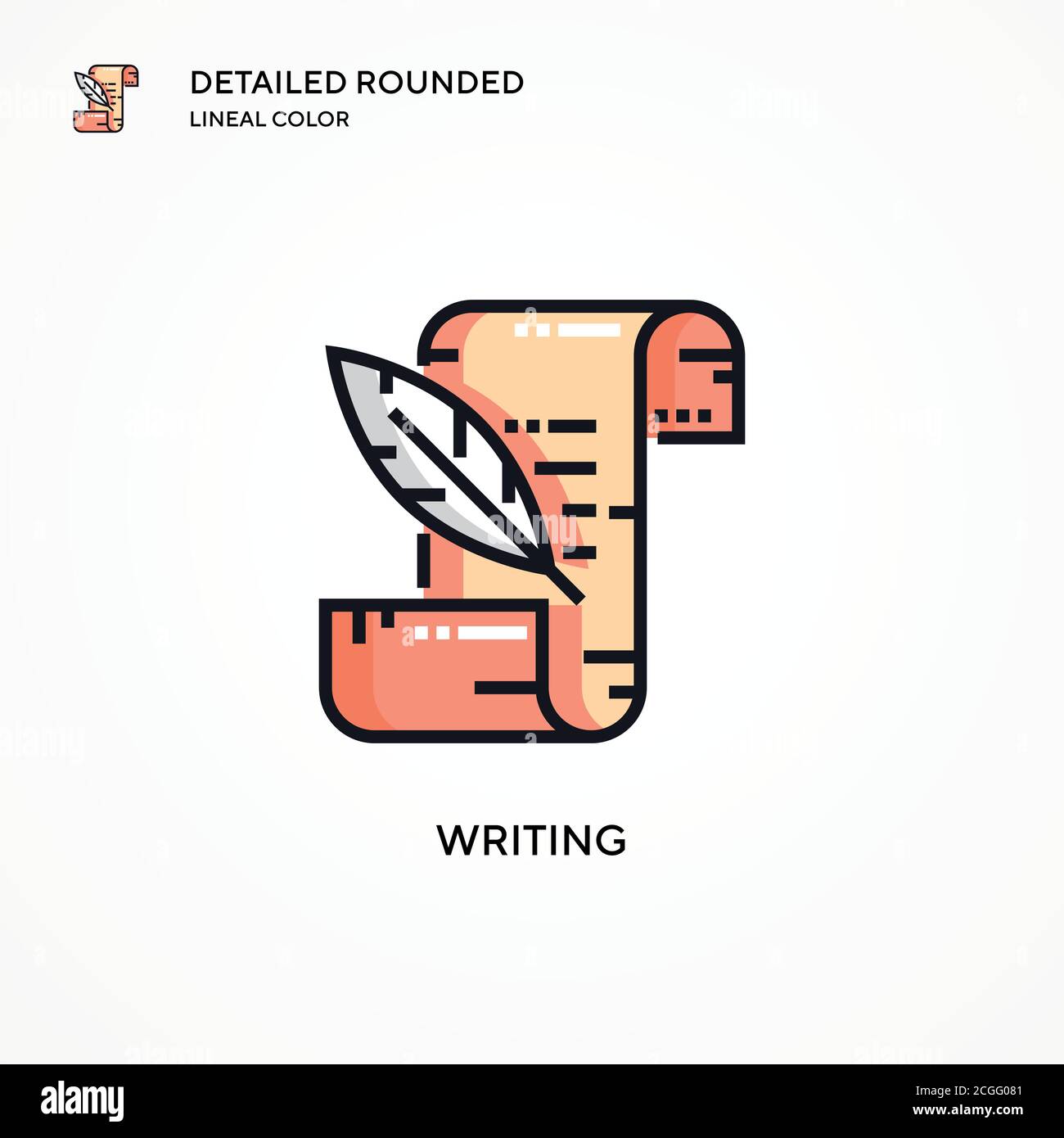 Writing vector icon. Modern vector illustration concepts. Easy to edit ...