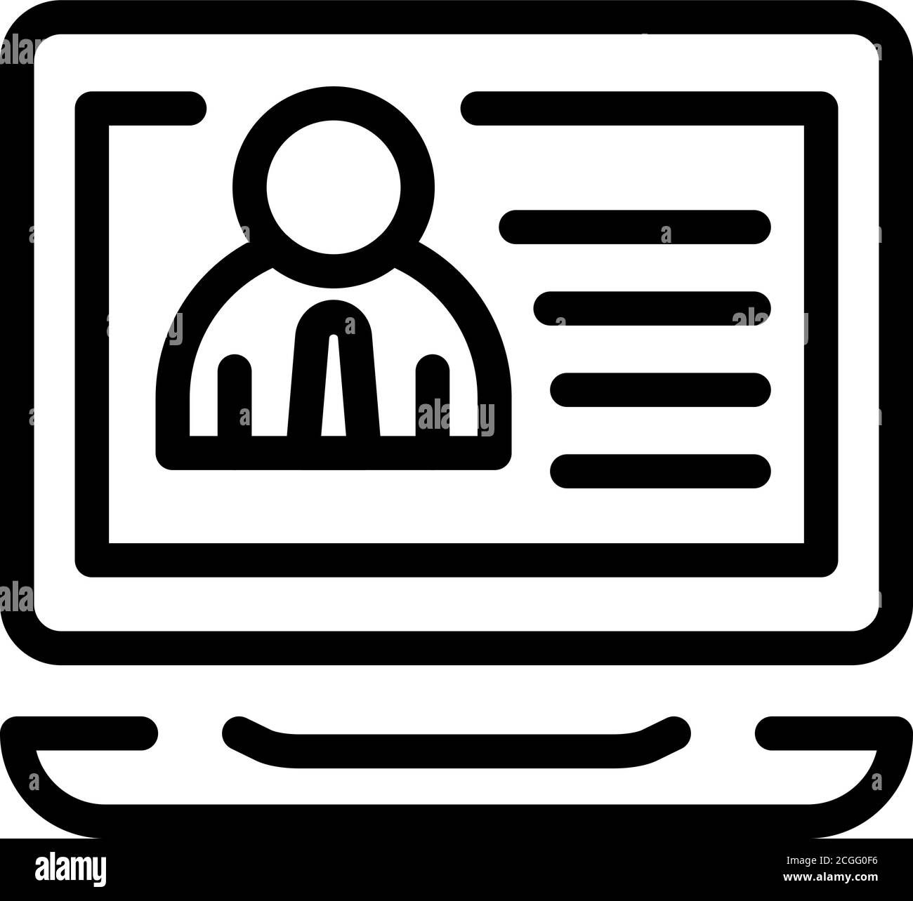Notebook icon laptop character Black and White Stock Photos & Images ...