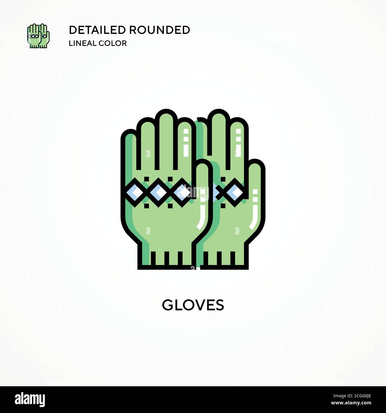 Gloves vector icon. Modern vector illustration concepts. Easy to edit ...