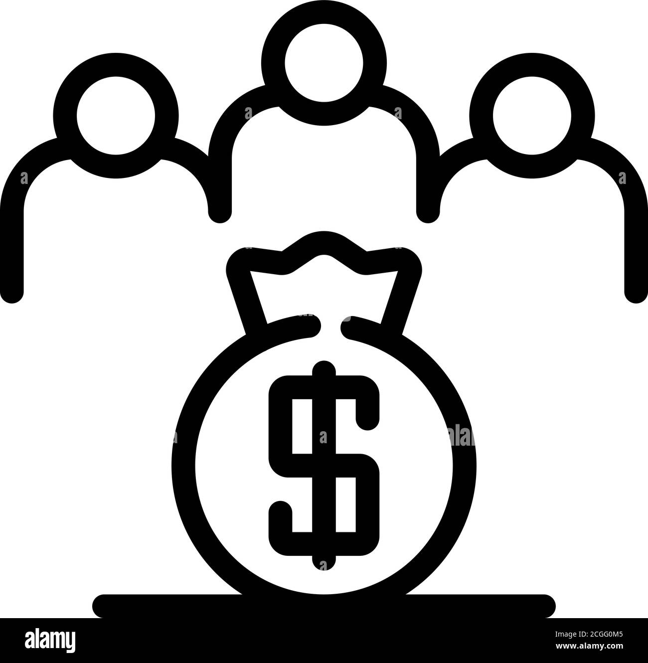 Outsource money bag icon, outline style Stock Vector Image & Art - Alamy