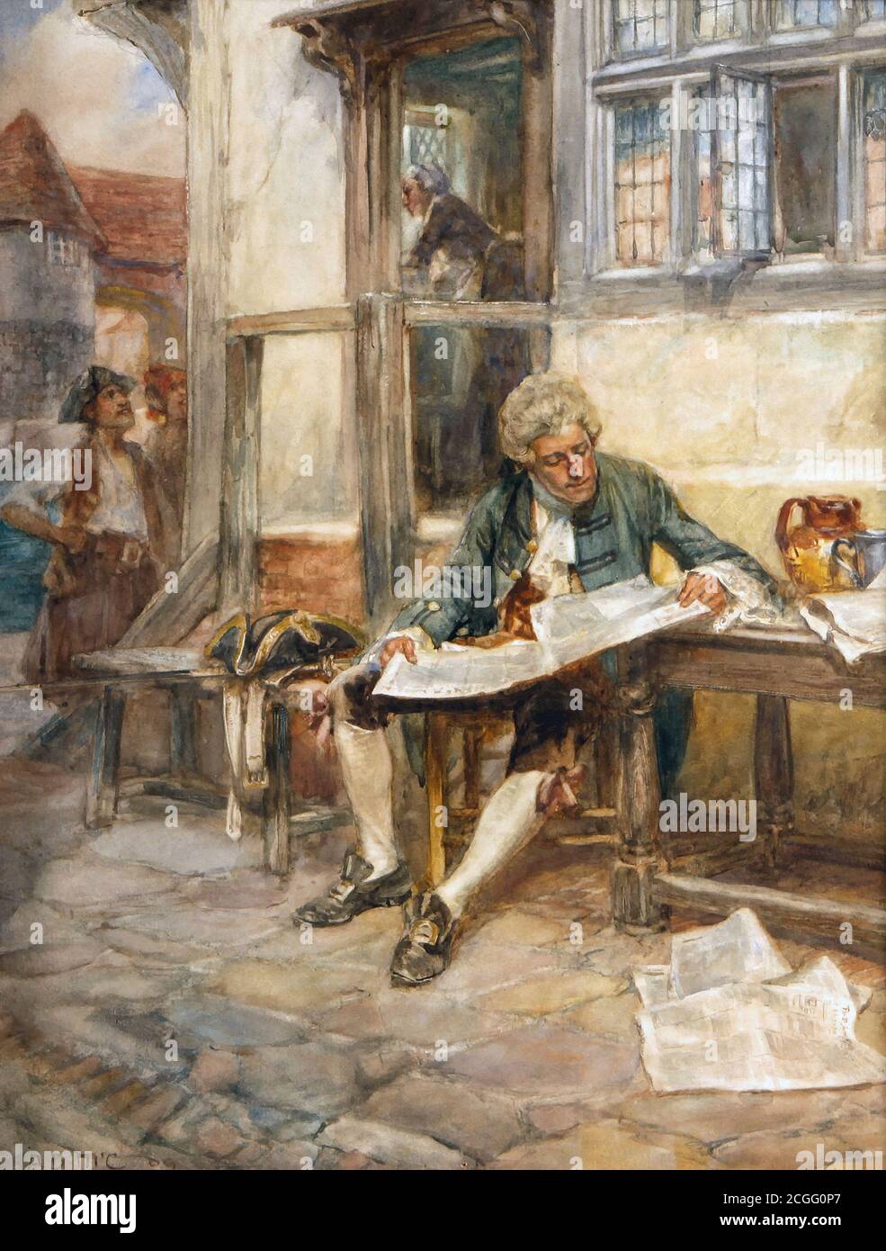 Mccormick Arthur David - a Gentleman Reading - British School - 19th ...