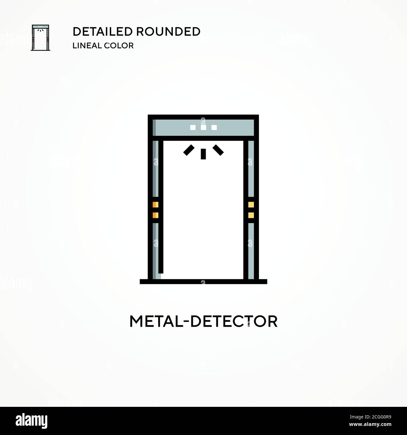 Metal-detector vector icon. Modern vector illustration concepts. Easy ...