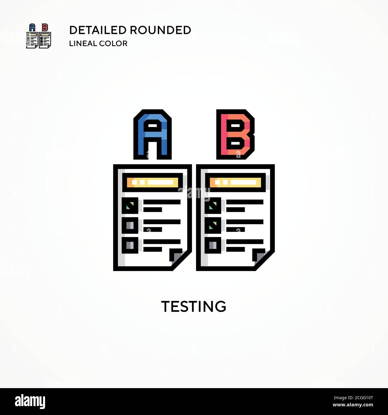 Testing vector icon. Modern vector illustration concepts. Easy to edit ...