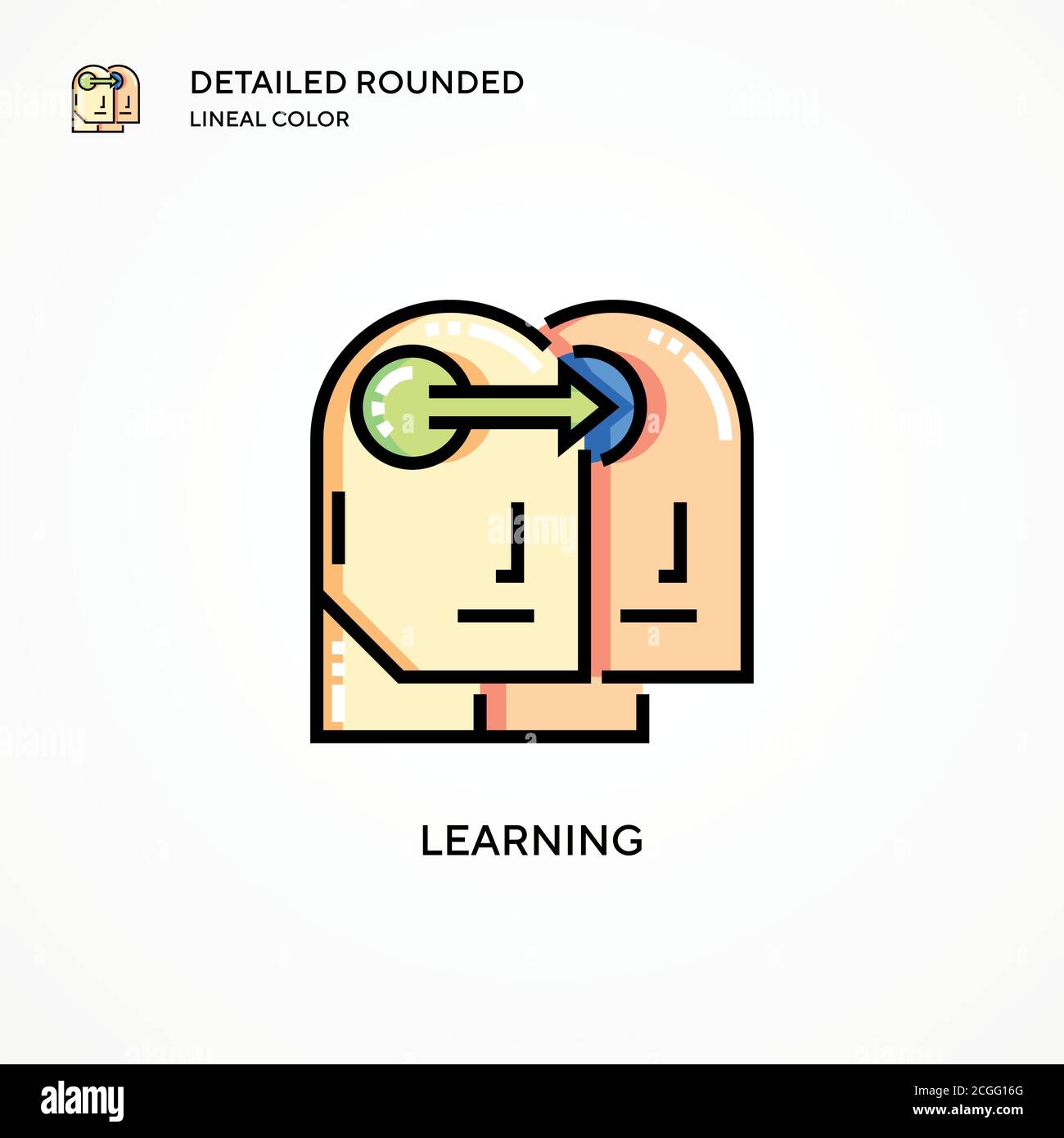 Learning vector icon. Modern vector illustration concepts. Easy to edit ...