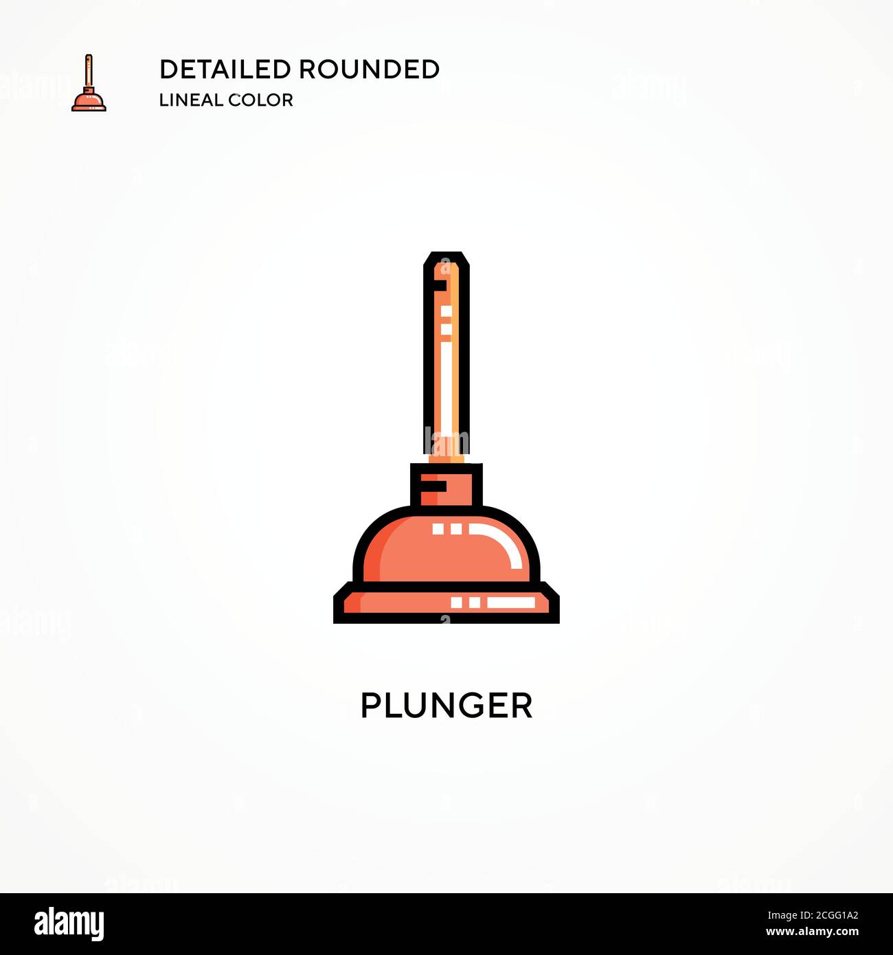 Plunger vector icon. Modern vector illustration concepts. Easy to edit ...