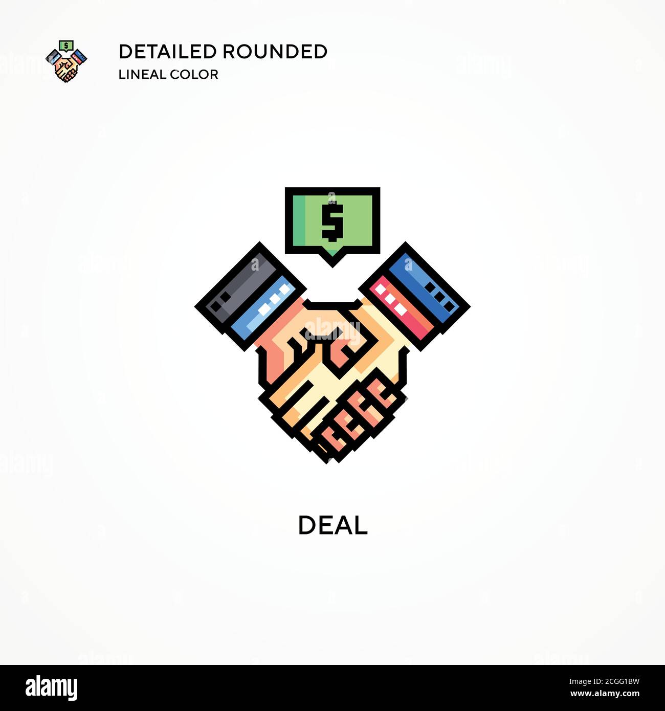 Deal vector icon. Modern vector illustration concepts. Easy to edit and ...