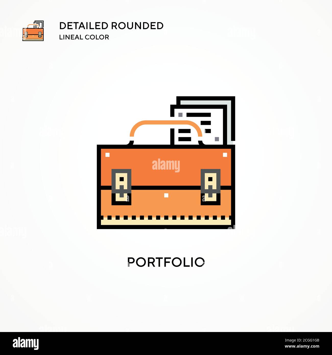 Portfolio vector icon. Modern vector illustration concepts. Easy to ...