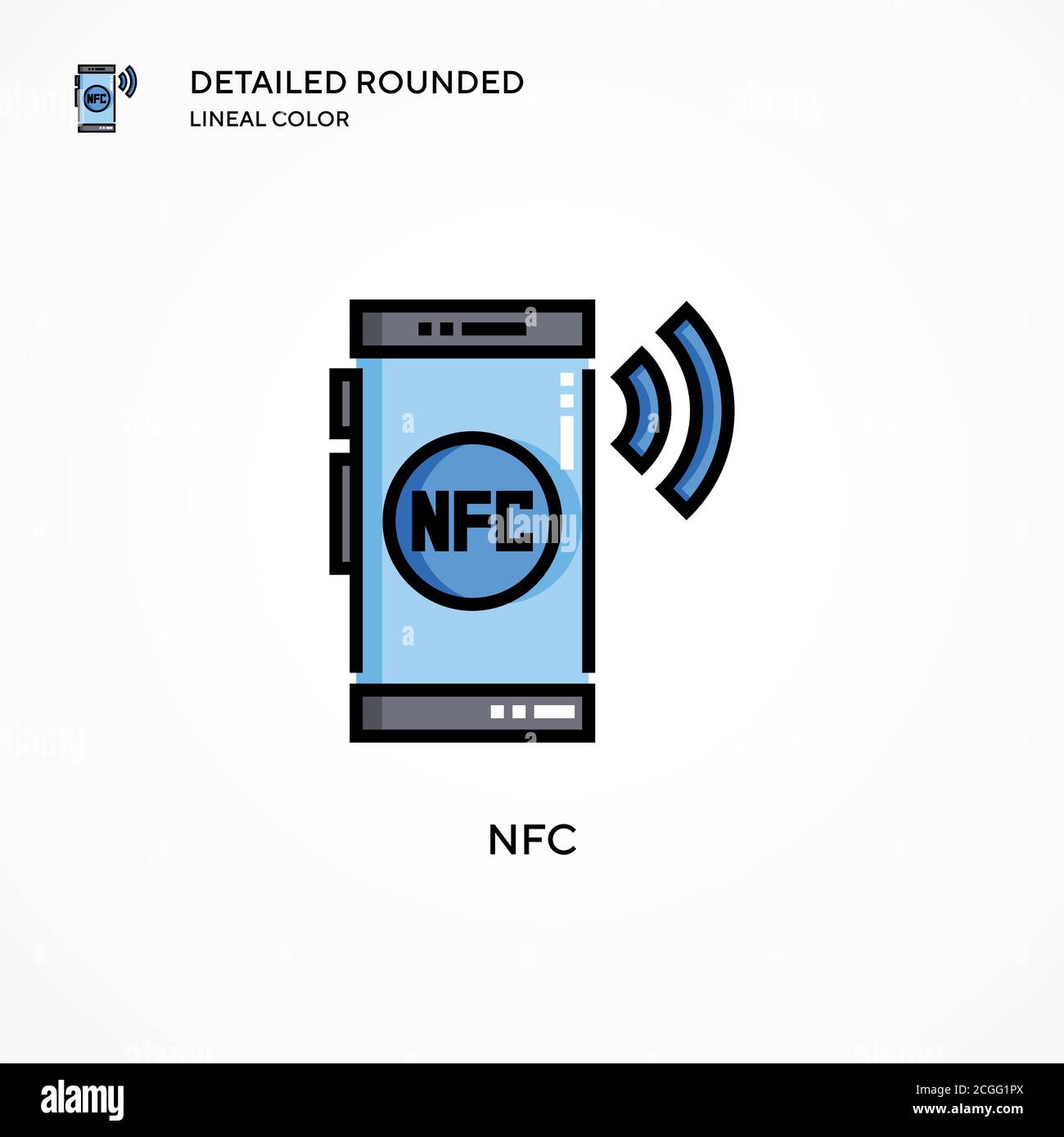 Nfc vector icon. Modern vector illustration concepts. Easy to edit and ...