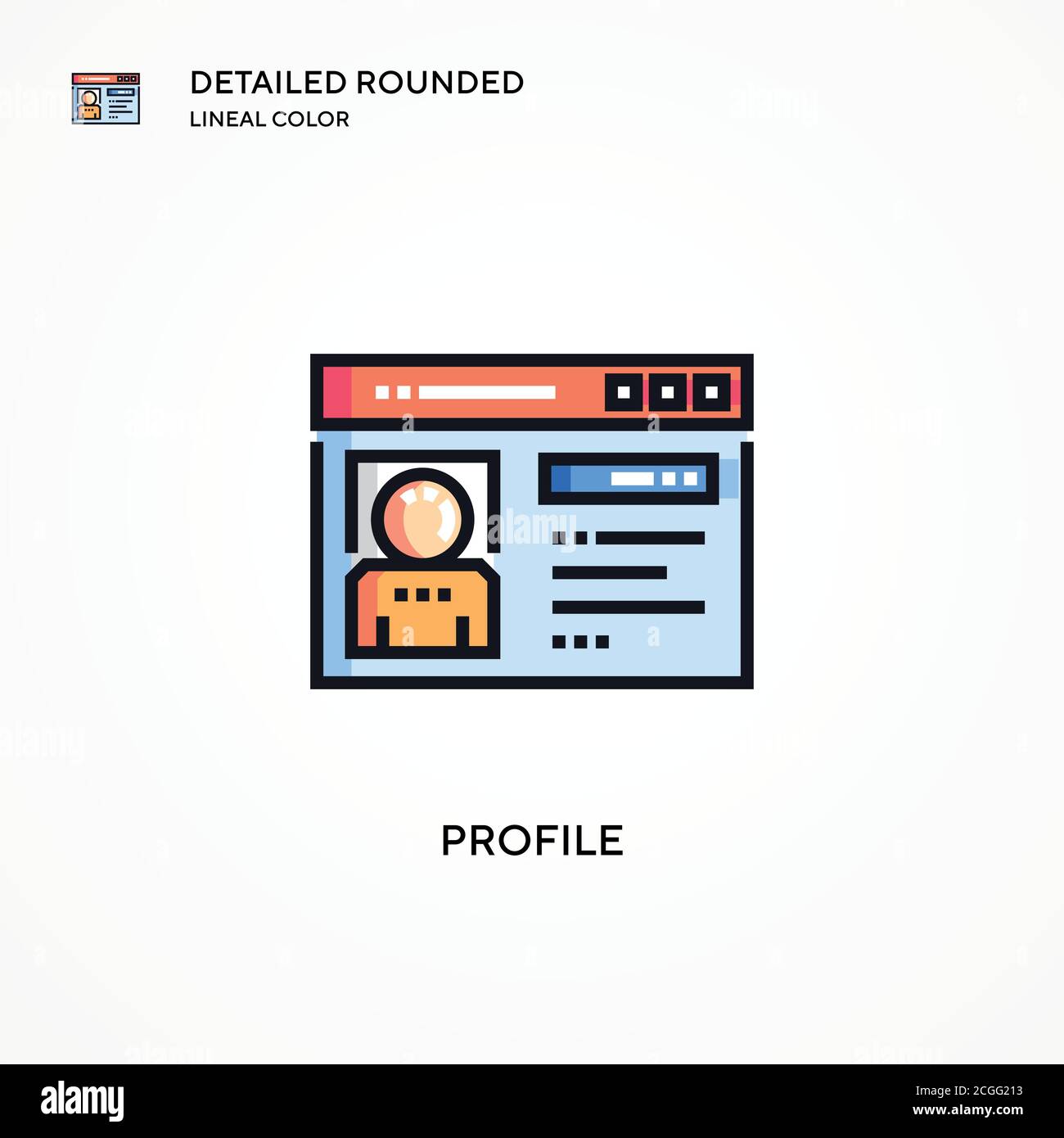 Profile vector icon. Modern vector illustration concepts. Easy to edit ...