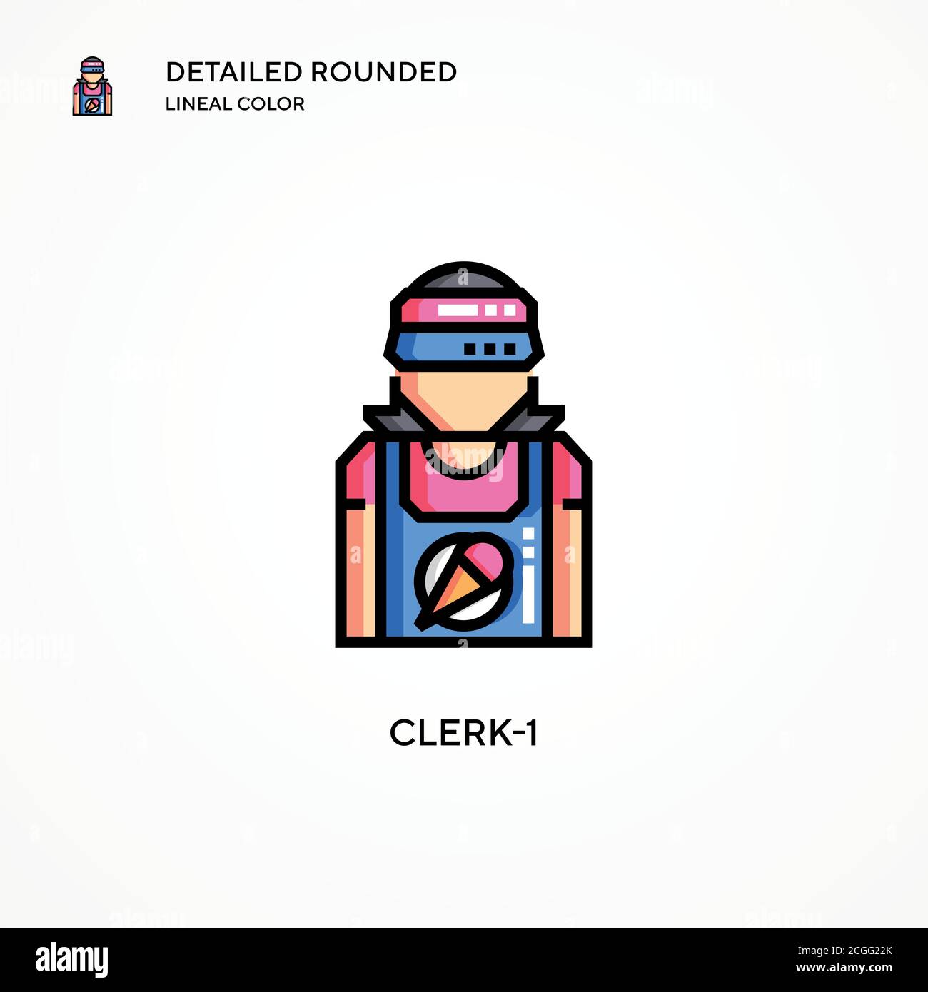 Clerk-1 vector icon. Modern vector illustration concepts. Easy to edit ...