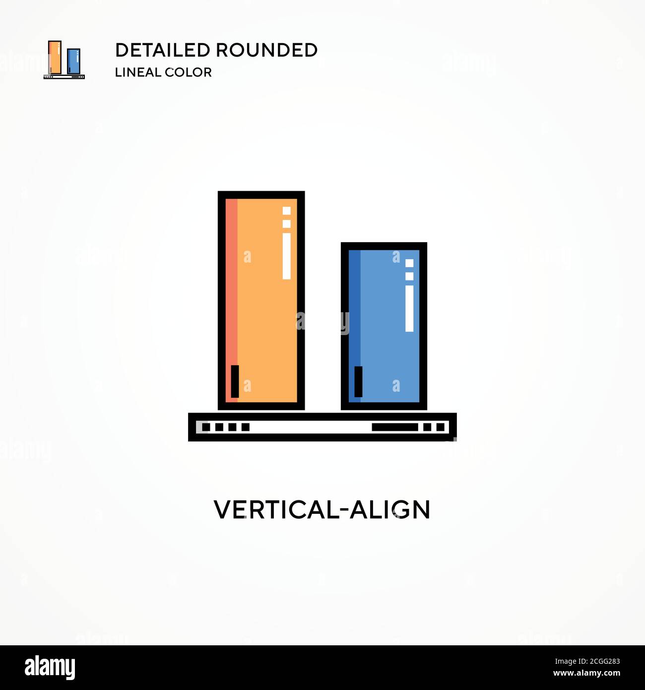 Vertical-align vector icon. Modern vector illustration concepts. Easy ...