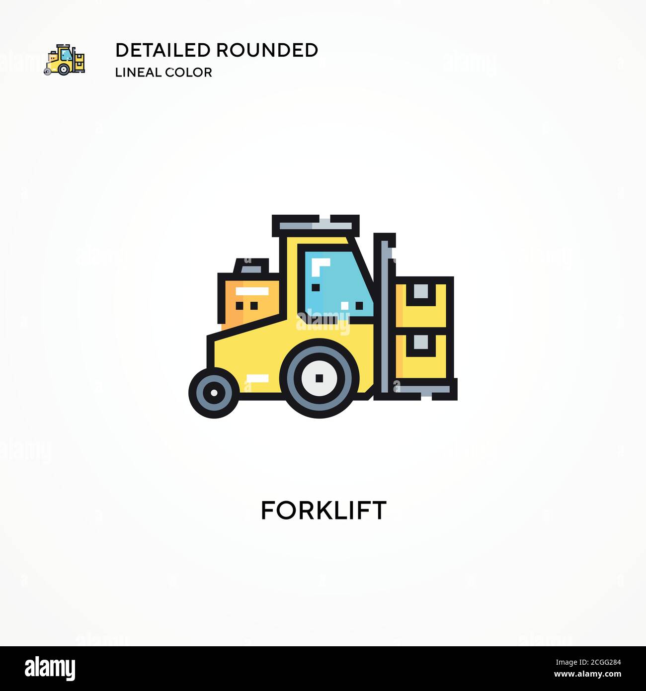Forklift vector icon. Modern vector illustration concepts. Easy to edit ...