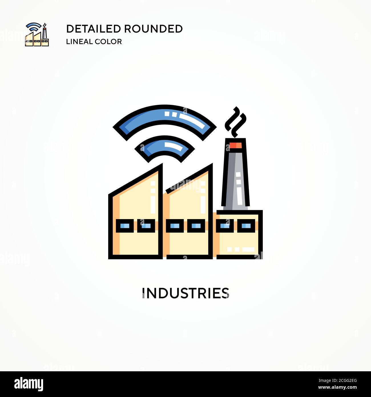 Industries vector icon. Modern vector illustration concepts. Easy to ...