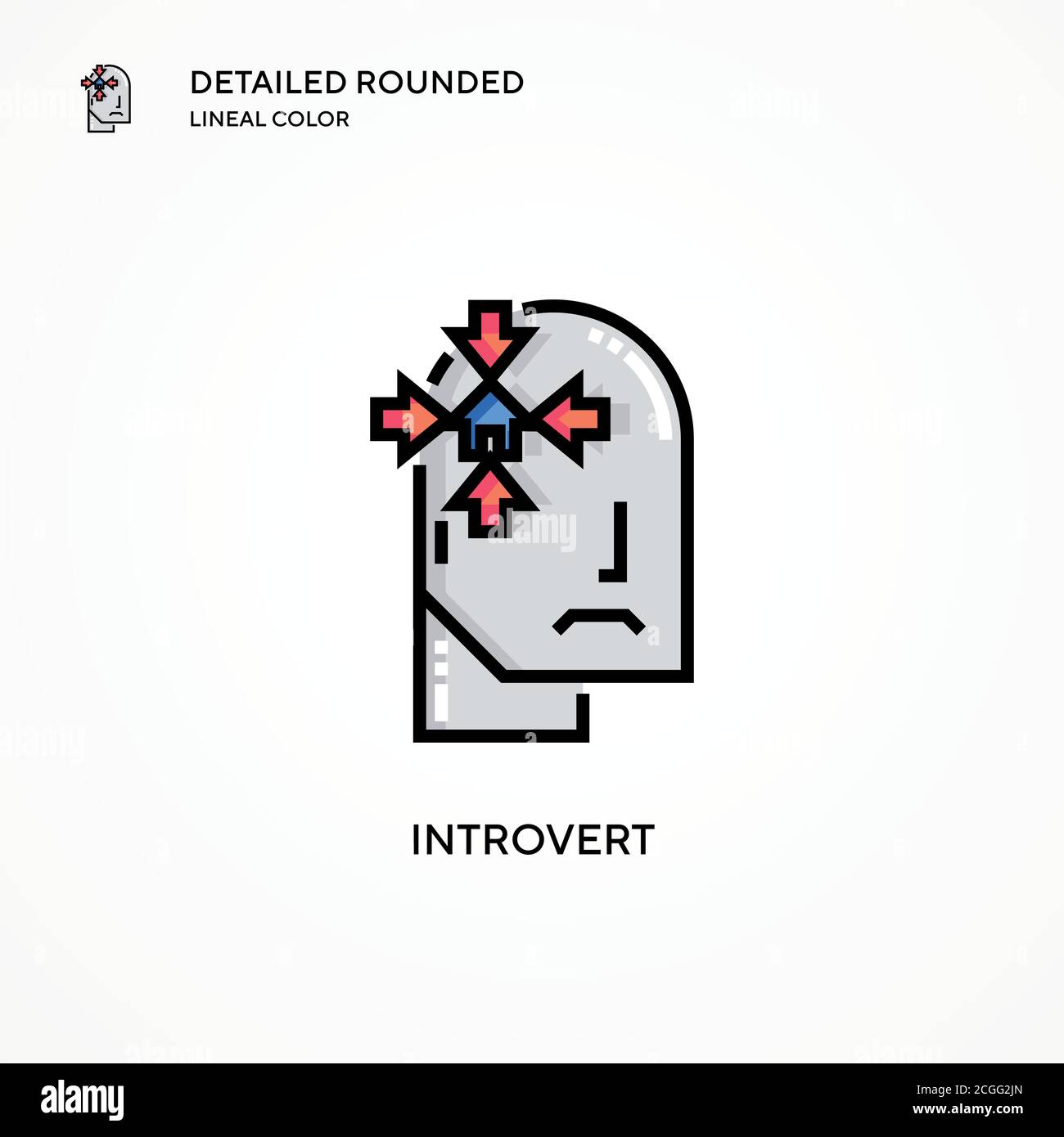 Introvert vector icon. Modern vector illustration concepts. Easy to ...