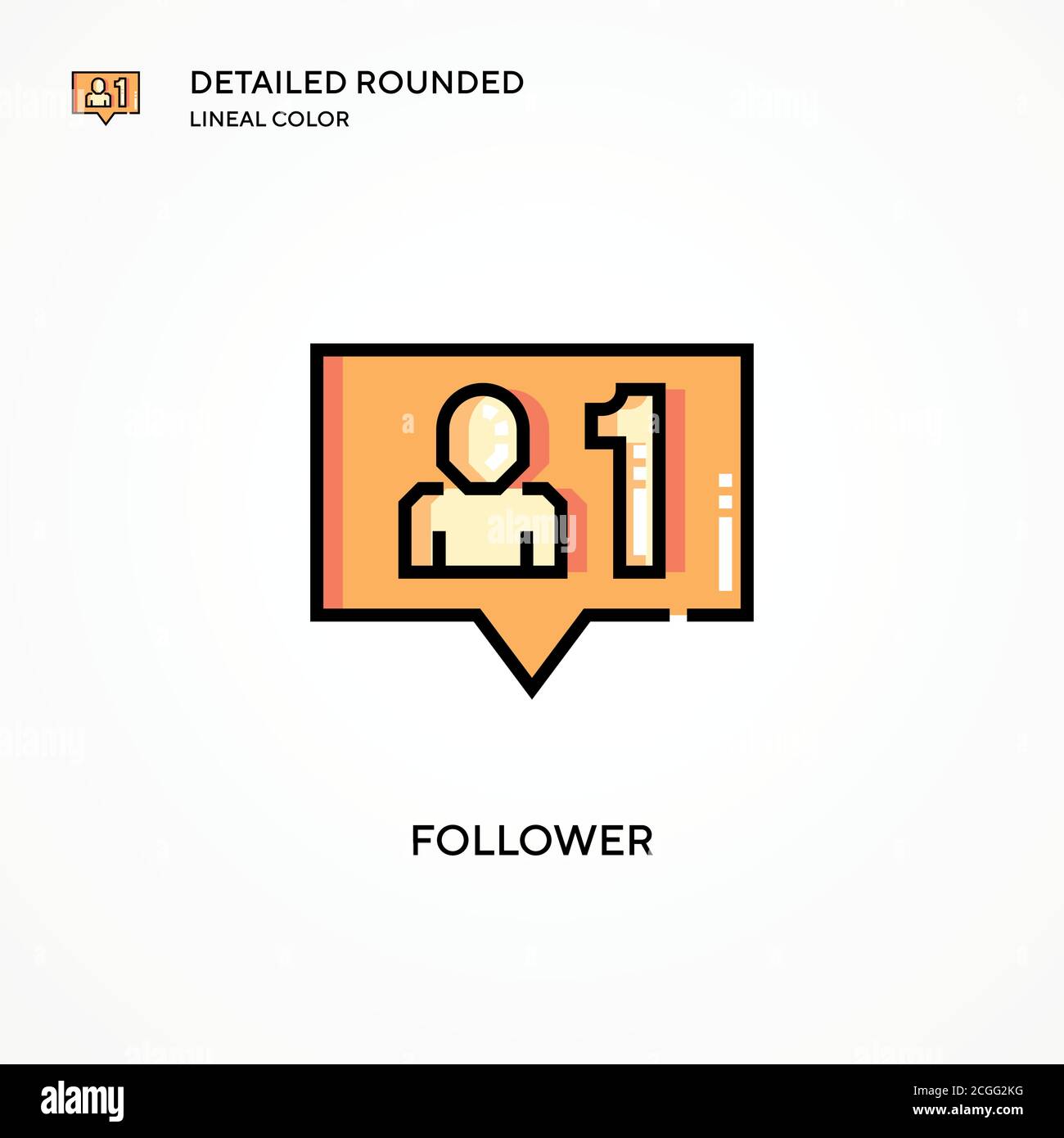 Follower vector icon. Modern vector illustration concepts. Easy to edit ...