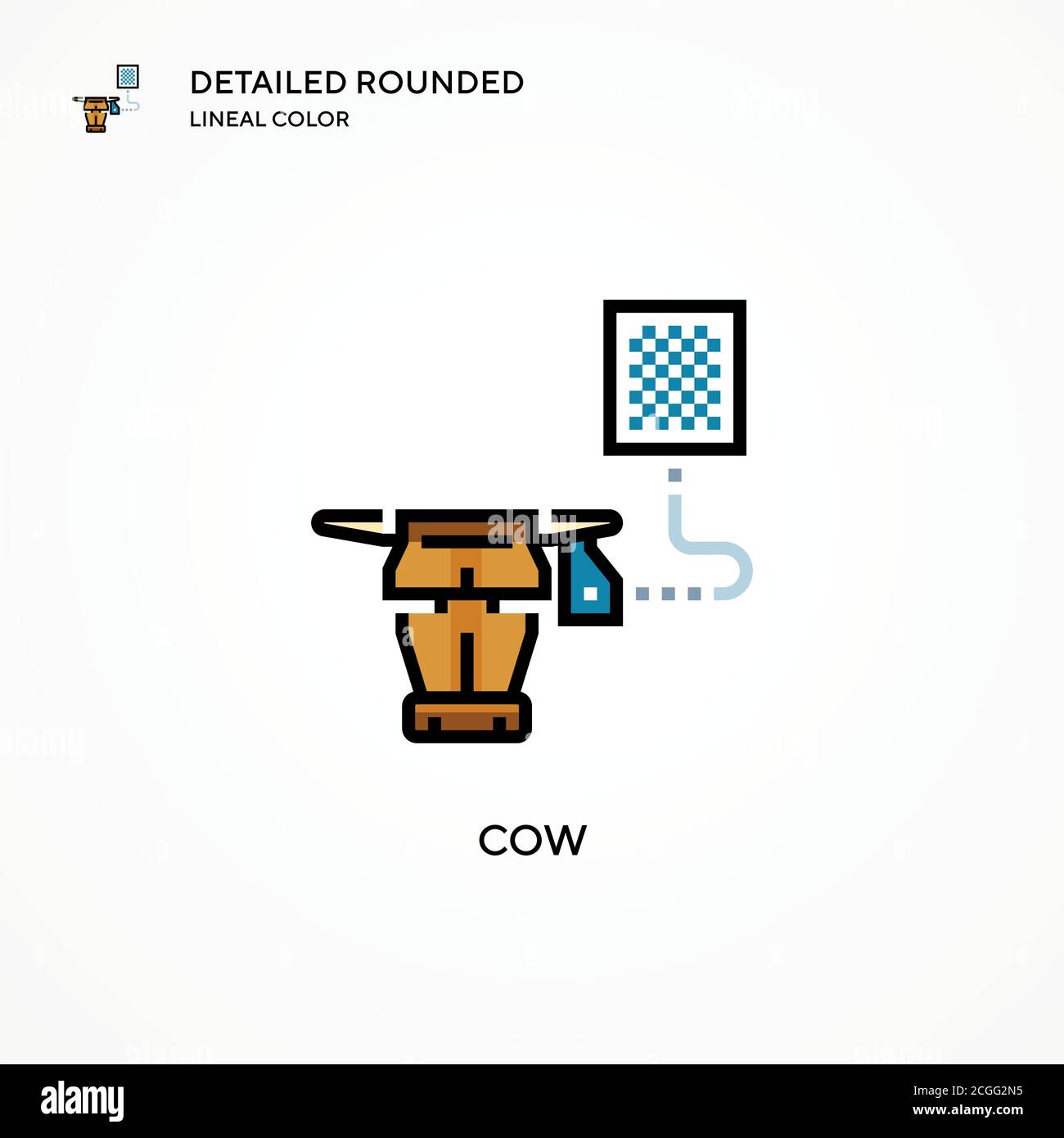 Cow vector icon. Modern vector illustration concepts. Easy to edit and ...