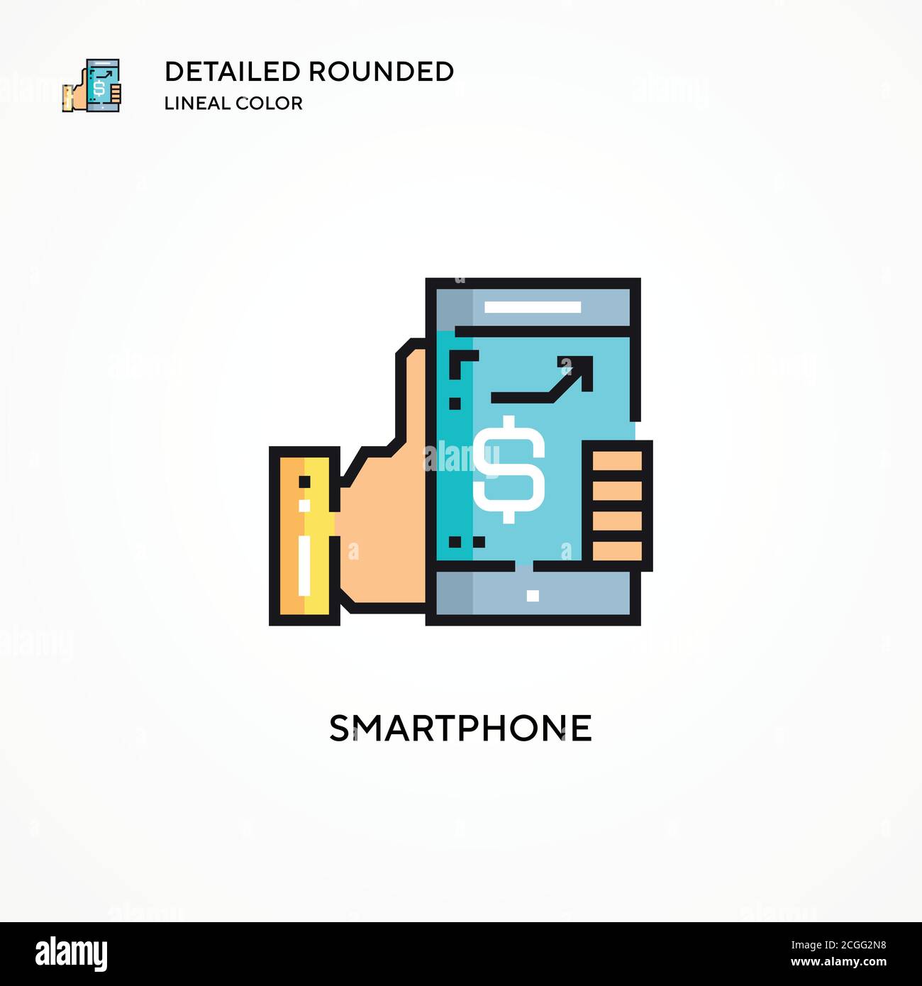 Smartphone vector icon. Modern vector illustration concepts. Easy to ...