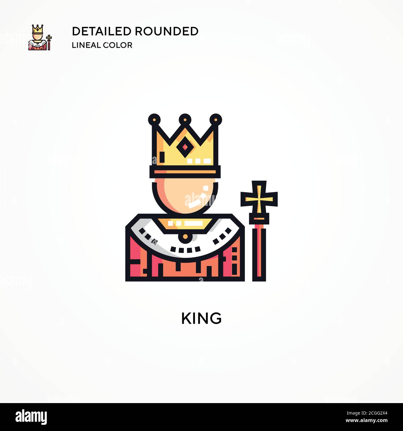 King vector icon. Modern vector illustration concepts. Easy to edit and ...