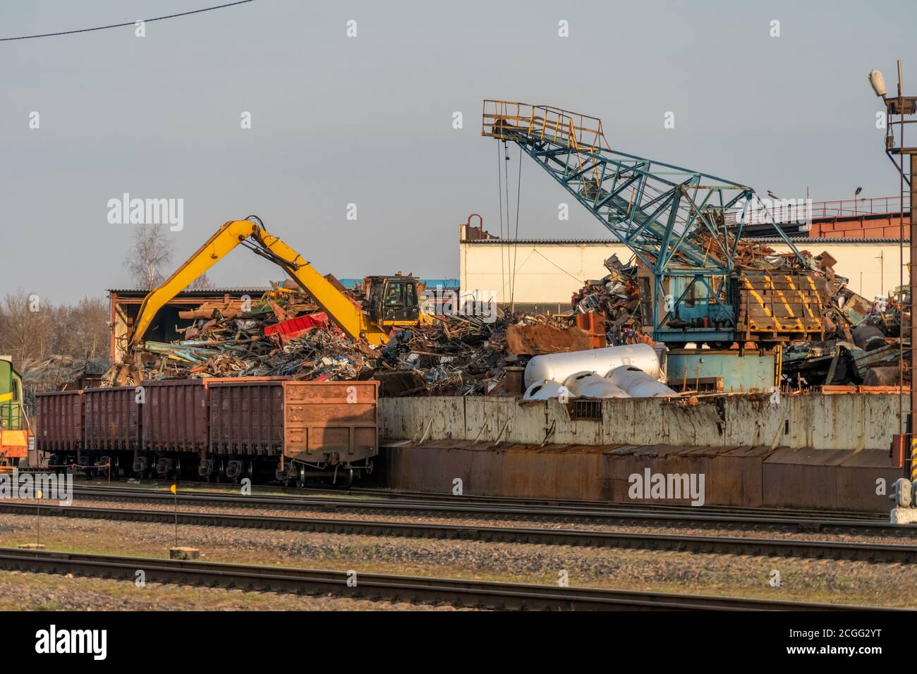 Mechanical Crane Grab Scrap Metal High Resolution Stock Photography and ...