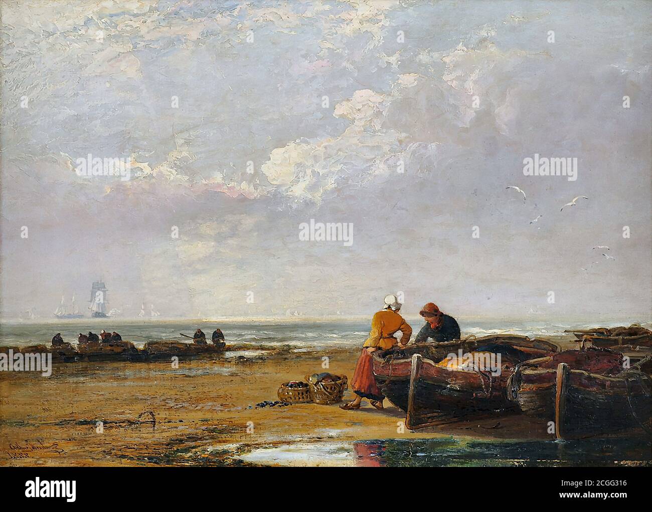 Meadows Arthur Joseph - Mussel Gatherers - British School - 19th ...
