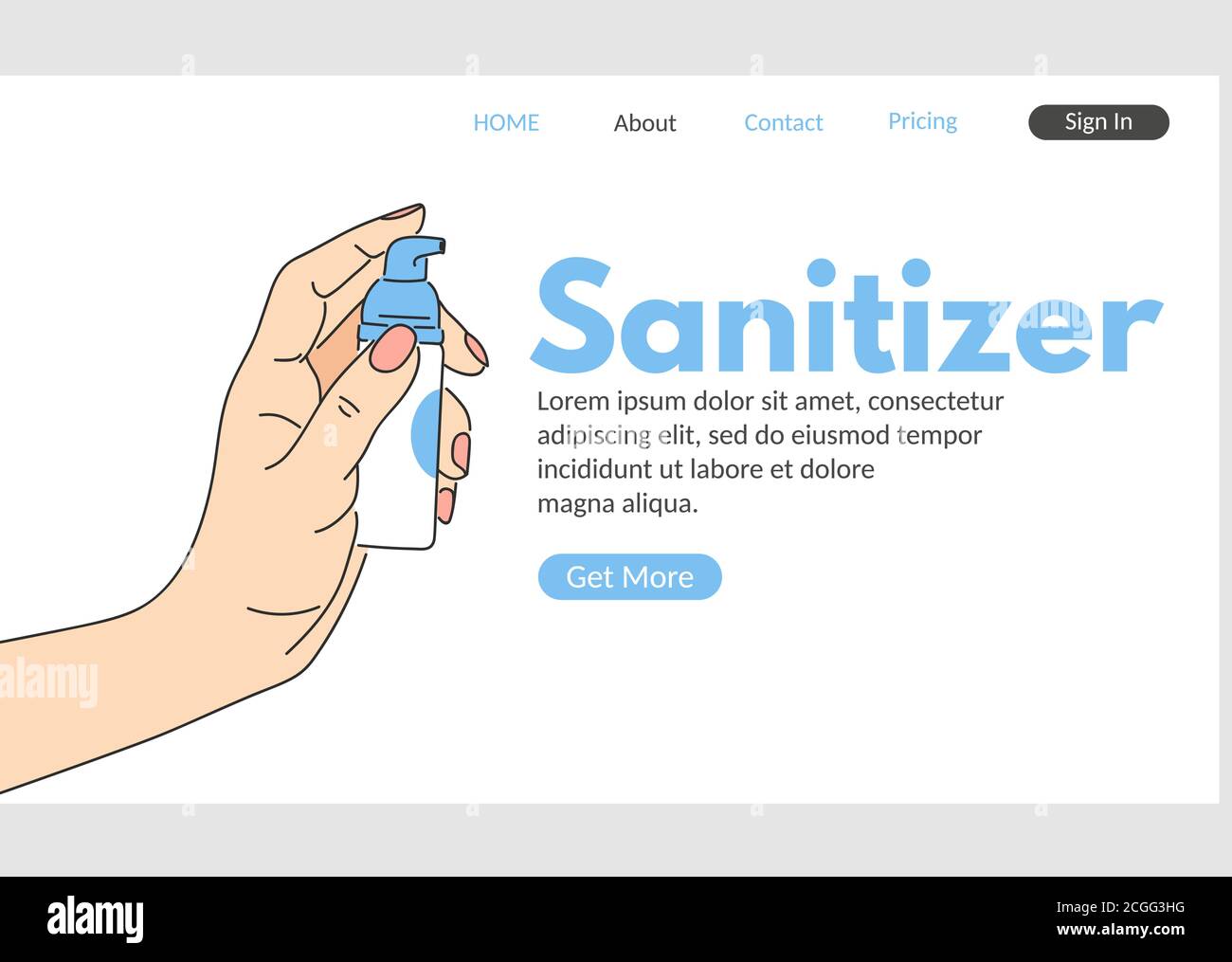 Virus protection landing page Stock Vector Images - Alamy