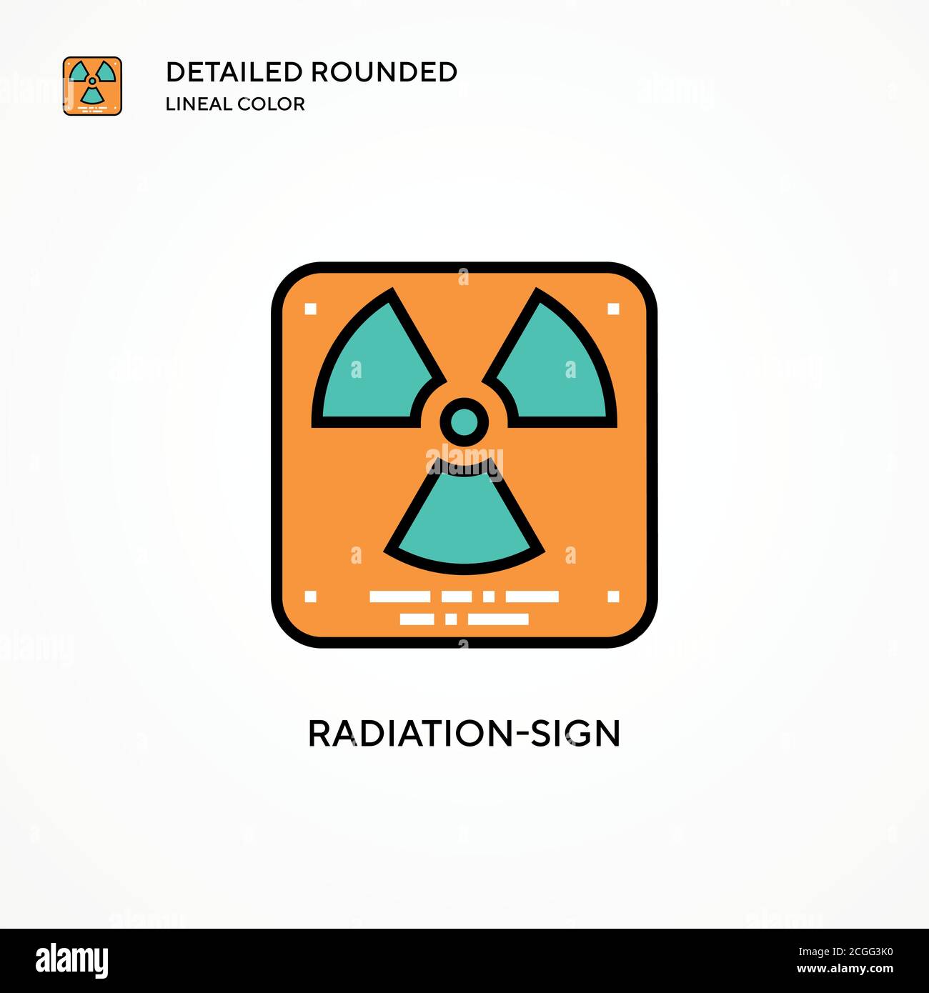 Radiation-sign vector icon. Modern vector illustration concepts. Easy ...