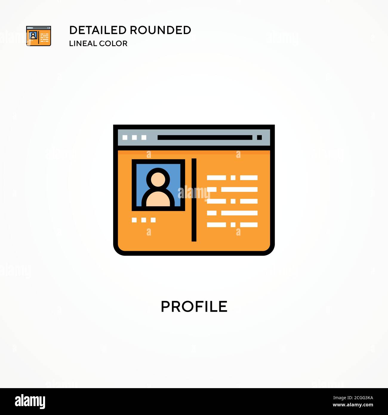 Profile vector icon. Modern vector illustration concepts. Easy to edit ...