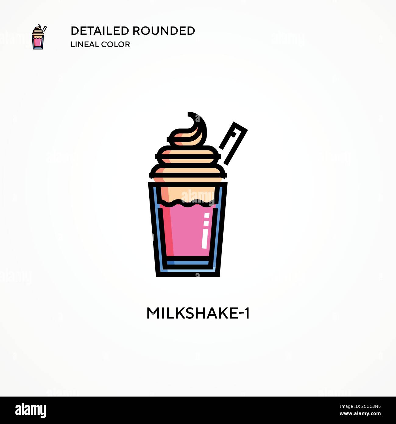Milkshake-1 vector icon. Modern vector illustration concepts. Easy to ...