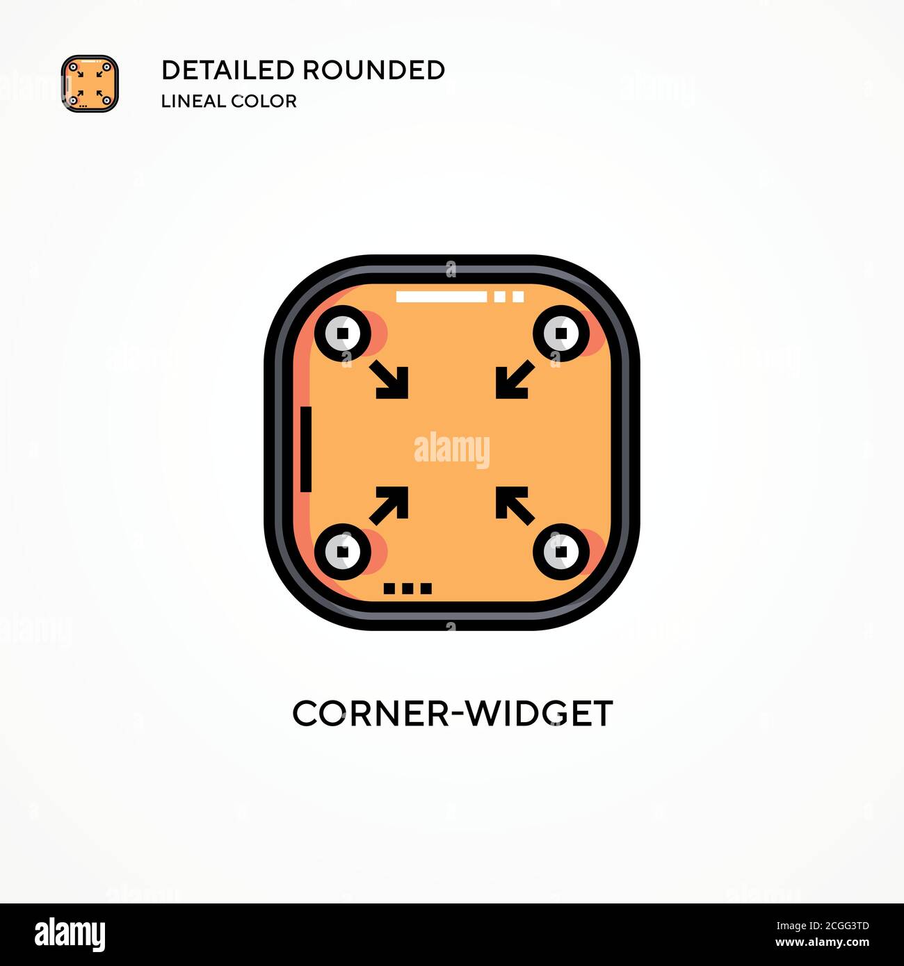 Corner-widget vector icon. Modern vector illustration concepts. Easy to ...