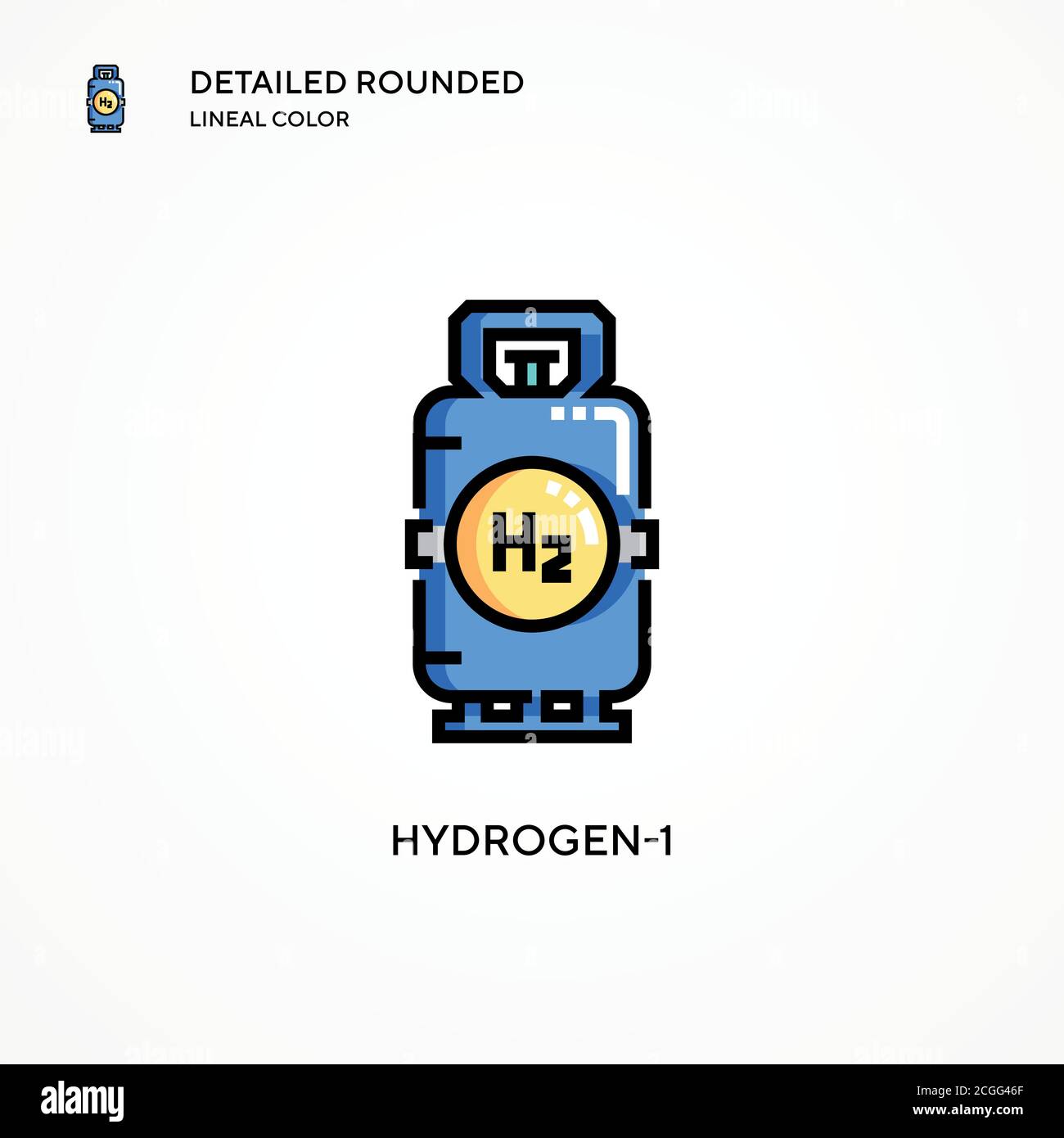 Hydrogen-1 vector icon. Modern vector illustration concepts. Easy to ...