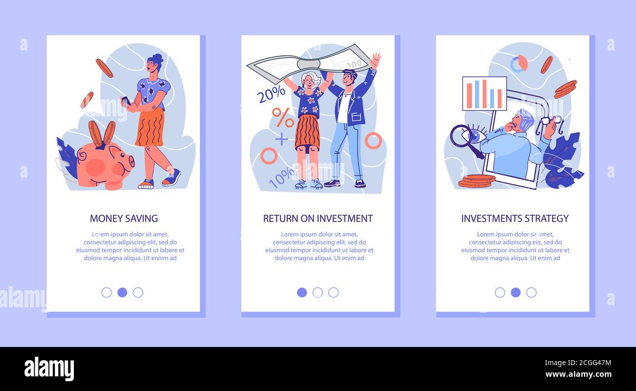 Man set saving management Stock Vector Images - Alamy