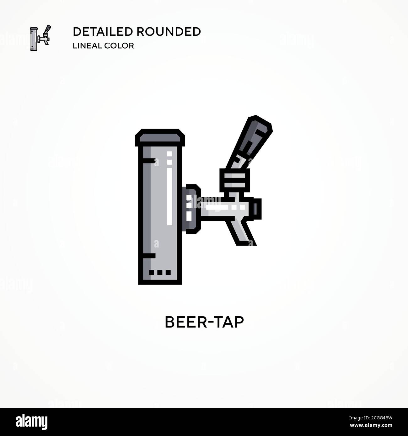 Beer-tap vector icon. Modern vector illustration concepts. Easy to edit ...